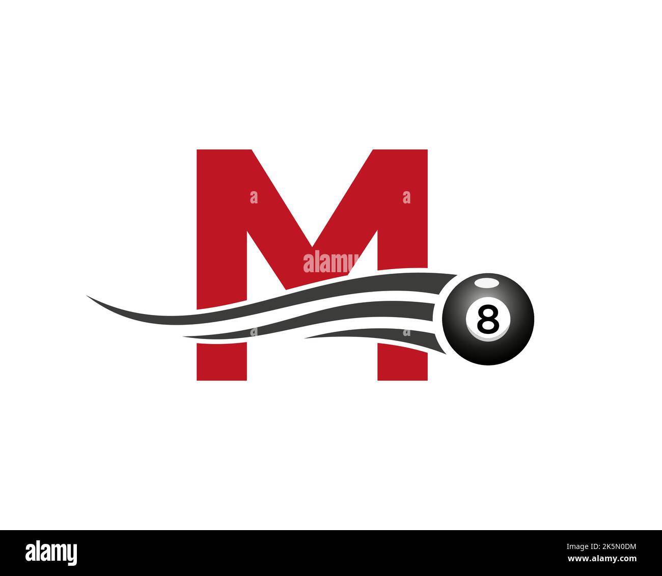 Letter M Billiards or Pool Game Logo Design For Billiard Room or 8 Ball ...