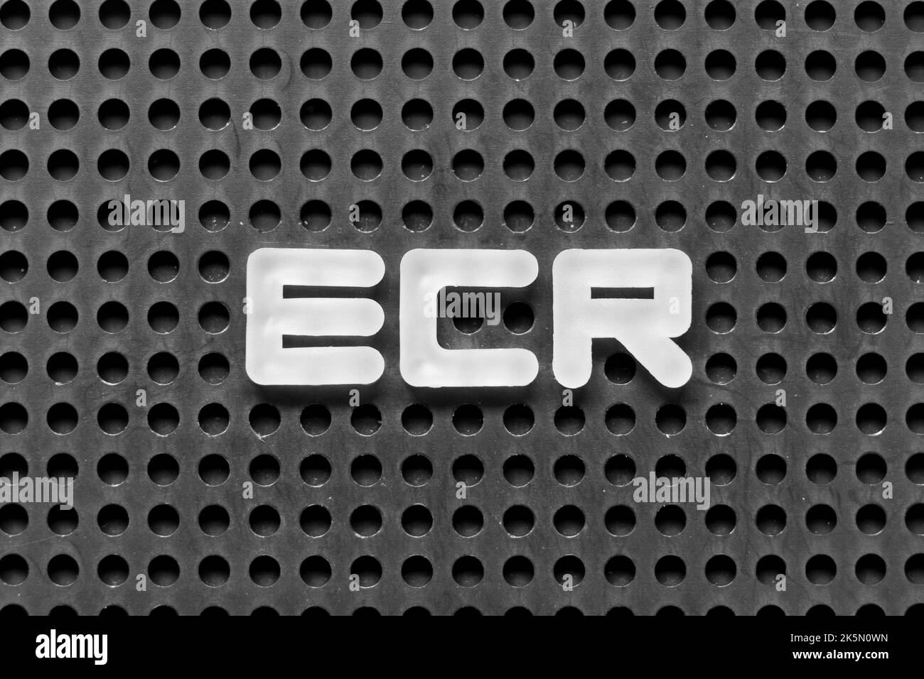 White alphabet letter in word ECR (Abbreviation of Efficient Consumer ...