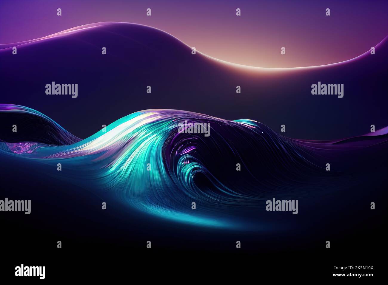 Colorful abstract background with neon plasma waves art pattern. 3D ...