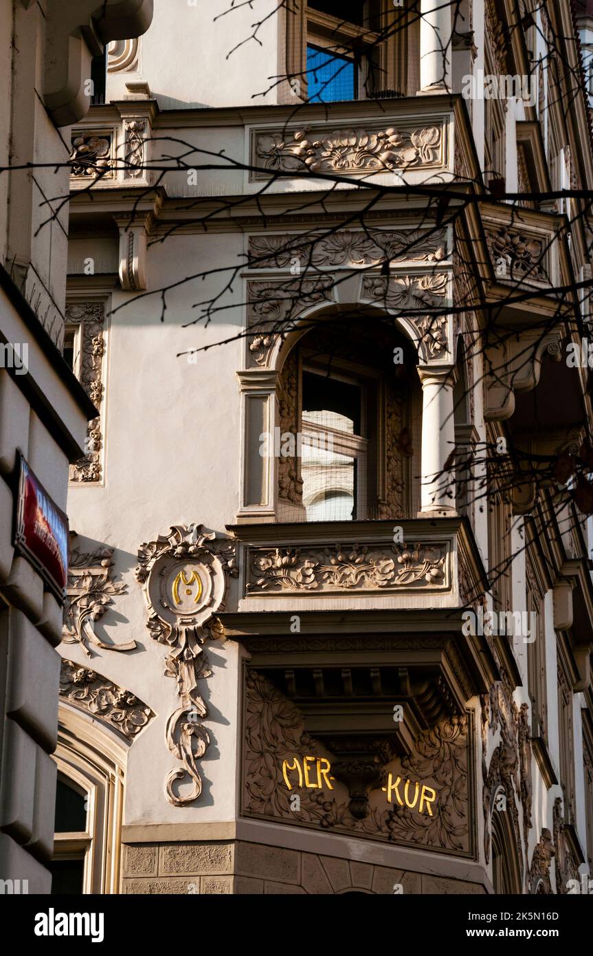 Italian Renaissance balcony on a Romanticism style architecture on ...
