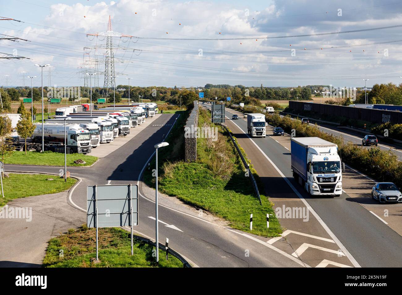 Hoxhöfe rest area on the A44 motorway Stock Photo - Alamy