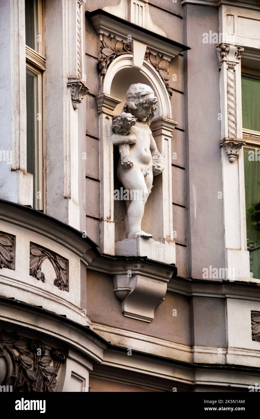 Baroque sculpture and niche in Prague, Czech Republic Stock Photo - Alamy