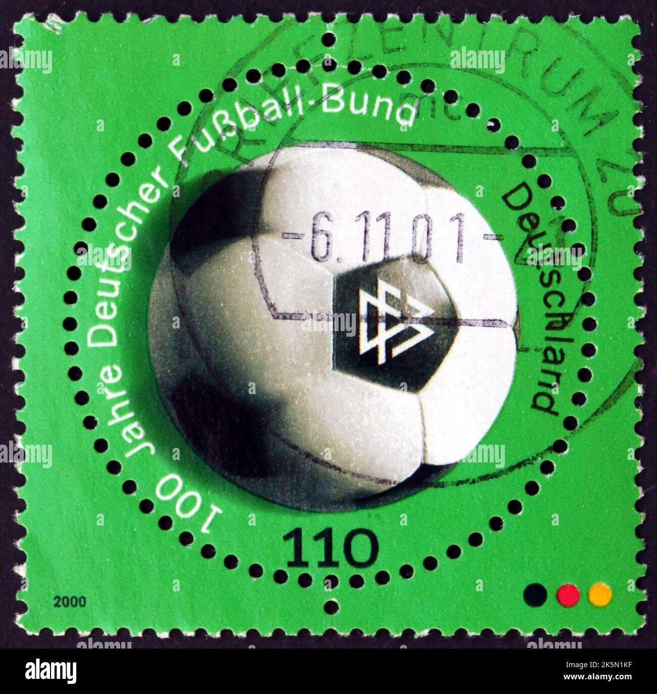 GERMANY - CIRCA 2000: a stamp printed in Germany shows ball, dedicated ...
