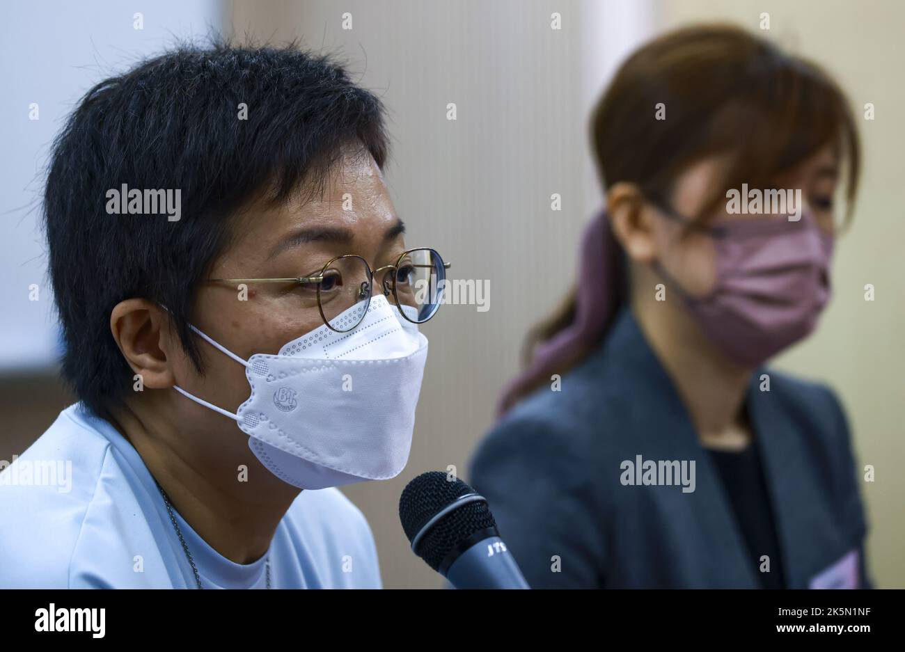 Renee Lai Pui-mei (left), chairman of the Association of Parents of the ...