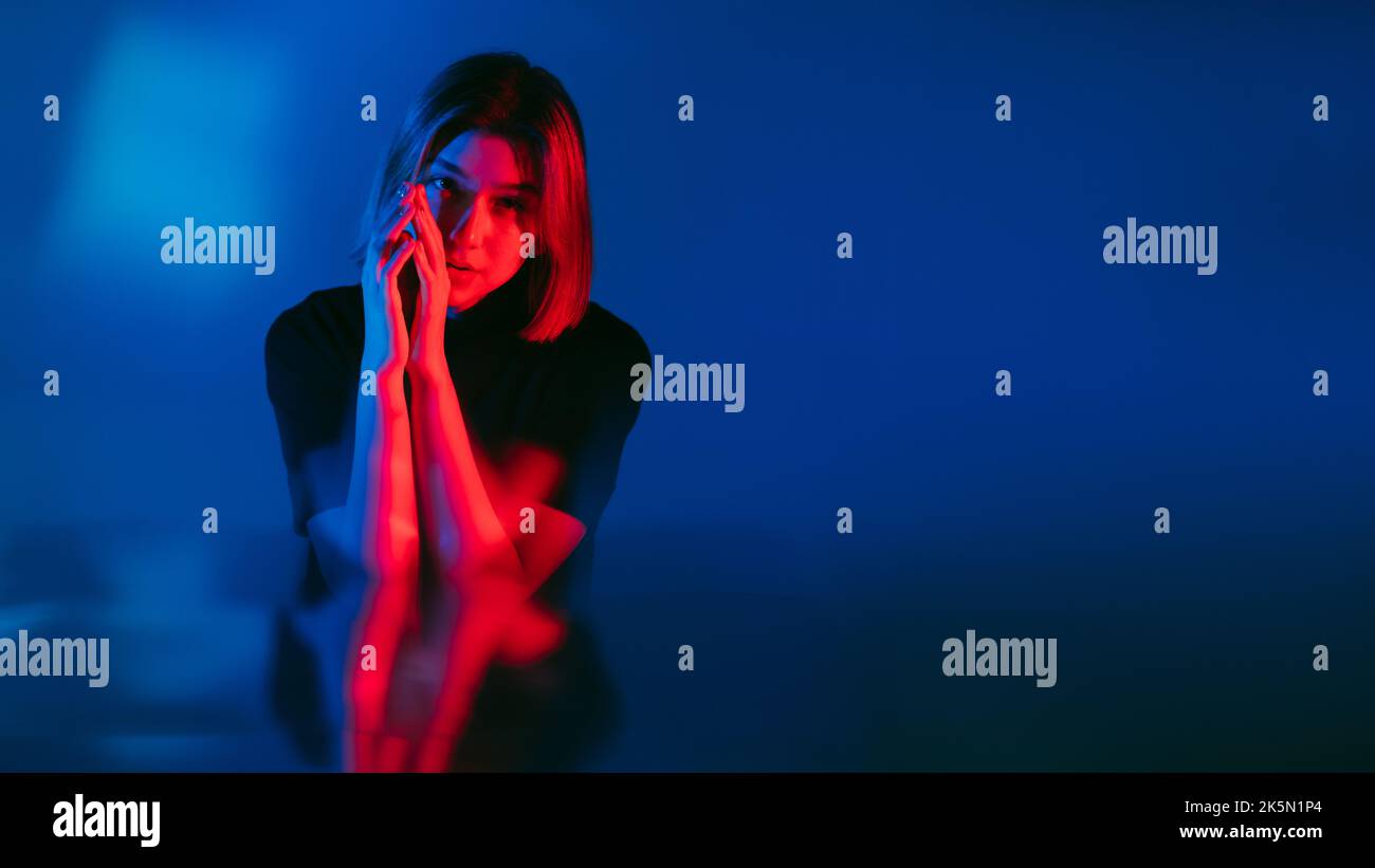 Sad blue color hi-res stock photography and images - Alamy