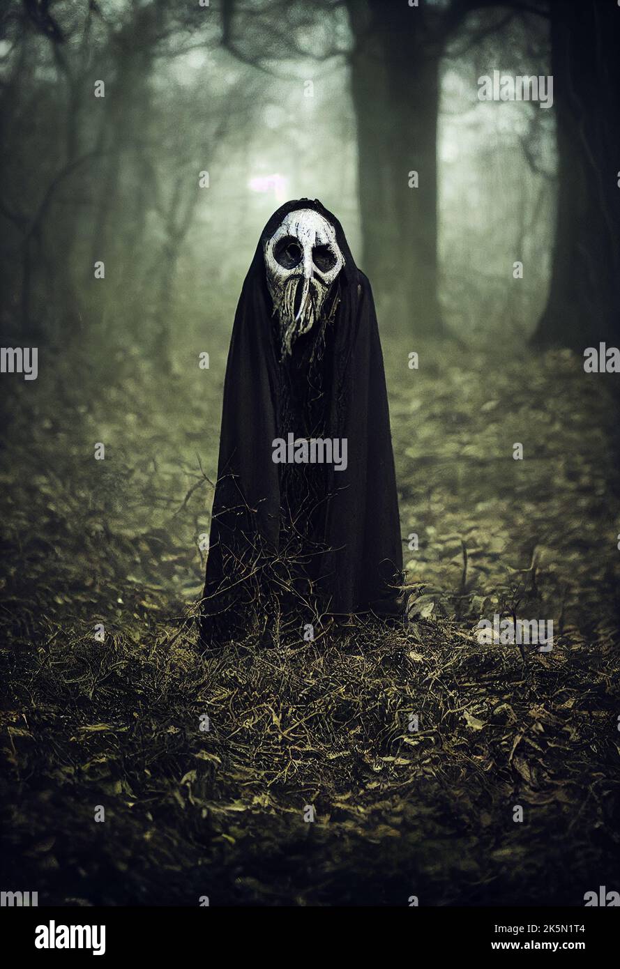 Creepy woman illustration hi-res stock photography and images - Alamy
