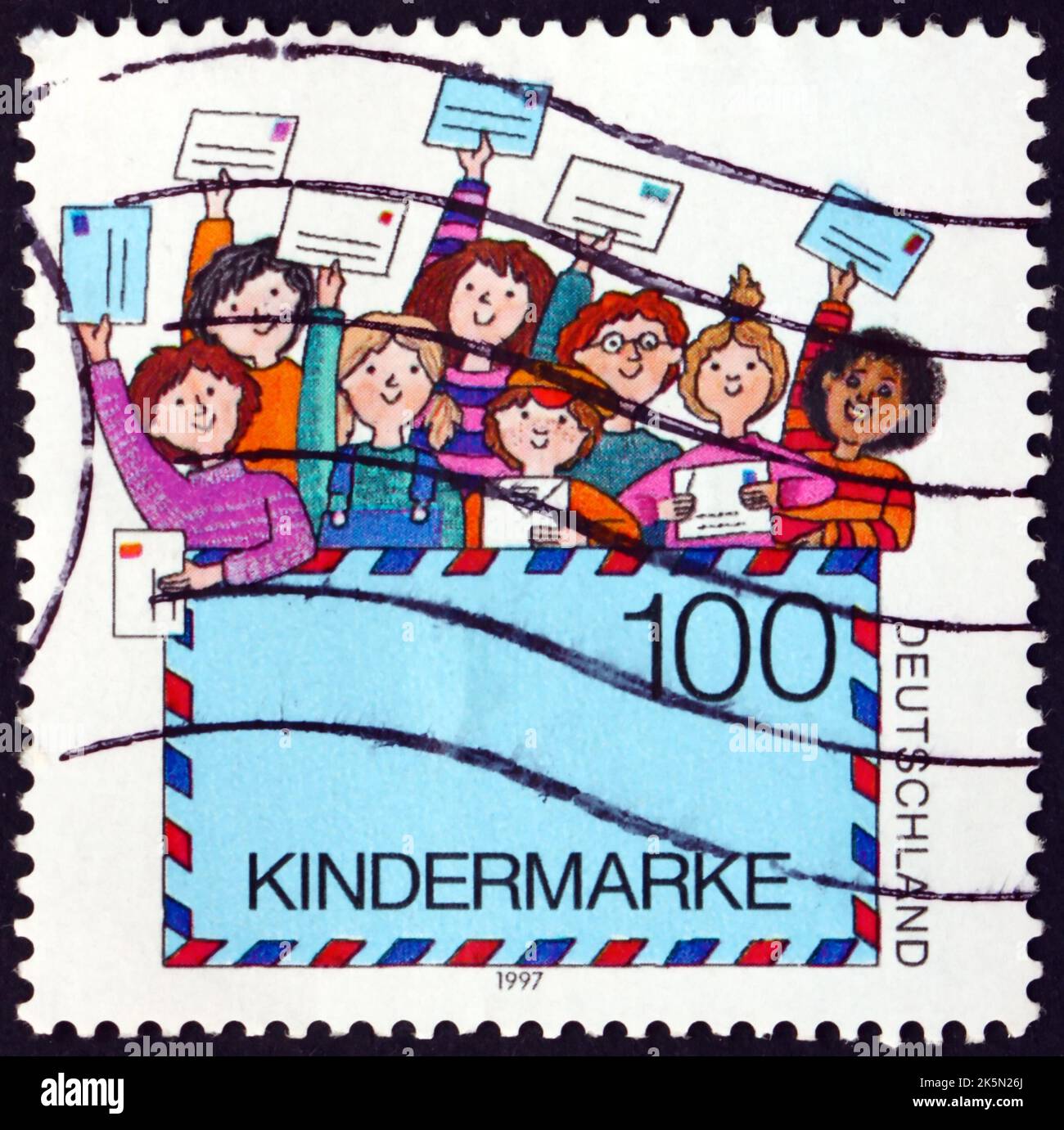 GERMANY - CIRCA 1997: a stamp printed in Germany shows children, for ...