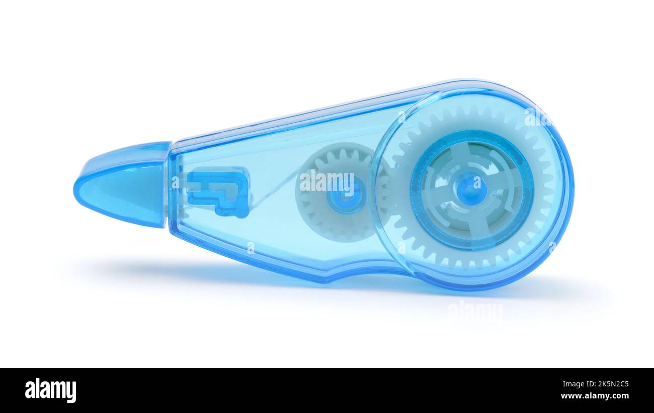 Blue transparent stationery correction tape isolated on white Stock ...