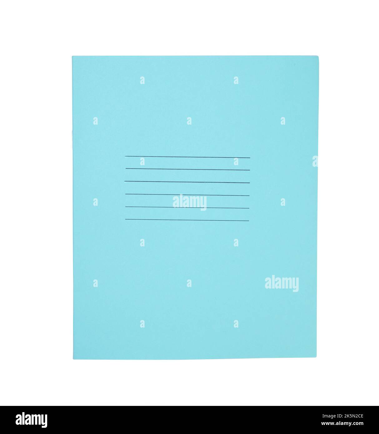 Thin closed school notebook isolated on white. Top view Stock Photo - Alamy
