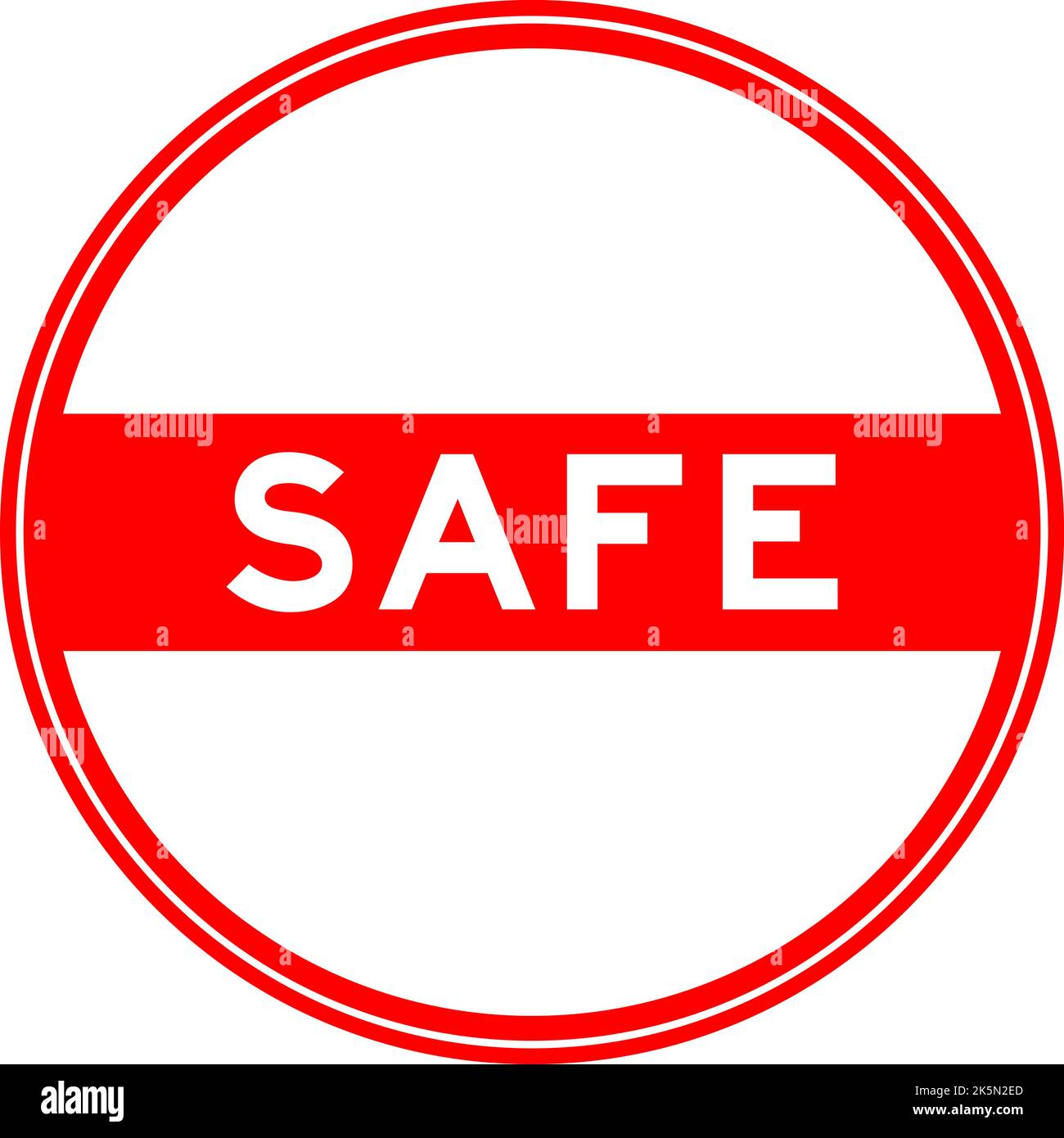Red color round seal sticker in word safe on white background Stock Vector Image & Art - Alamy