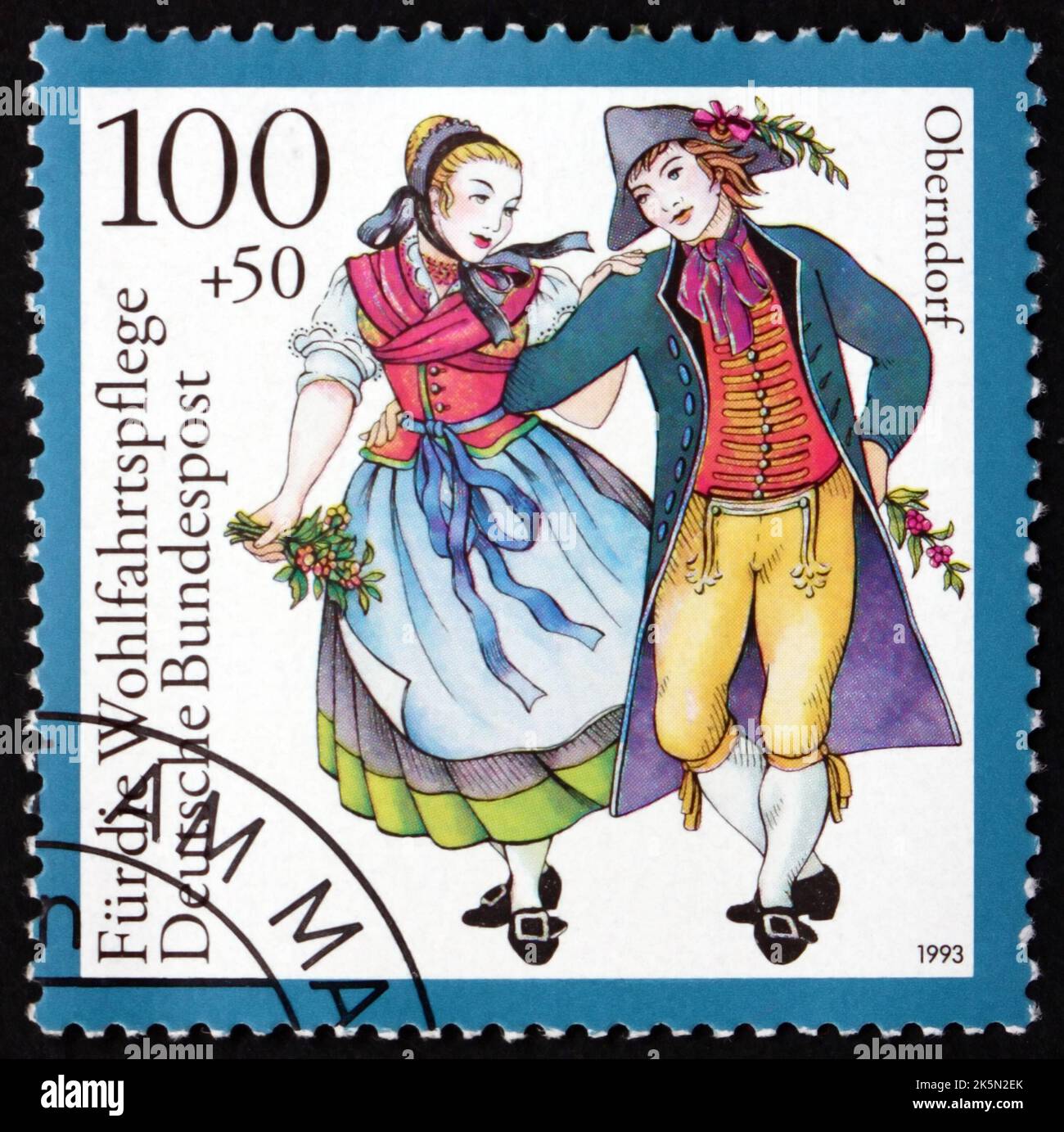 GERMANY - CIRCA 1993: a stamp printed in Germany shows traditional ...
