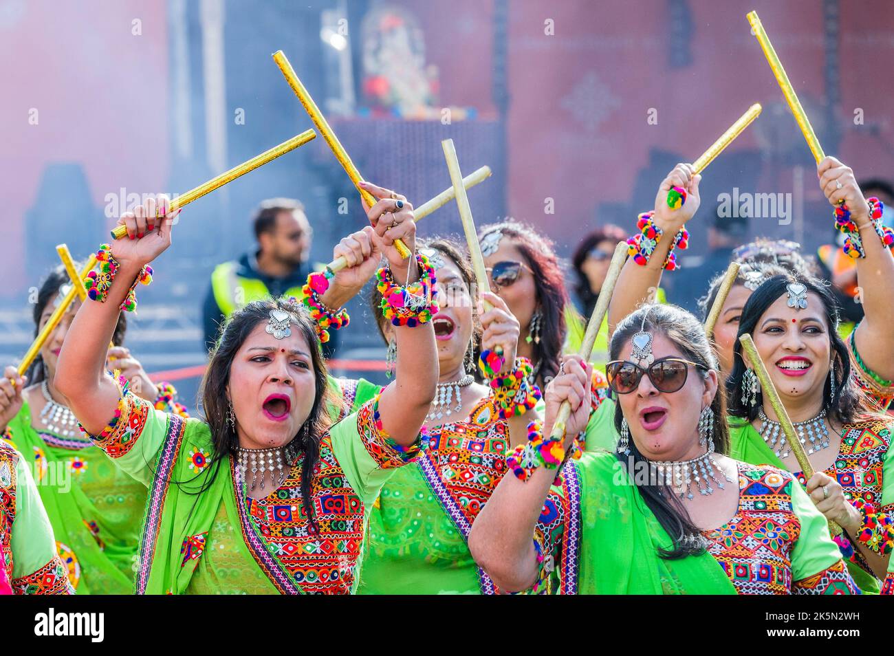 London, UK. 9th Oct, 2022. Diwali (festival of light) celebrations on ...