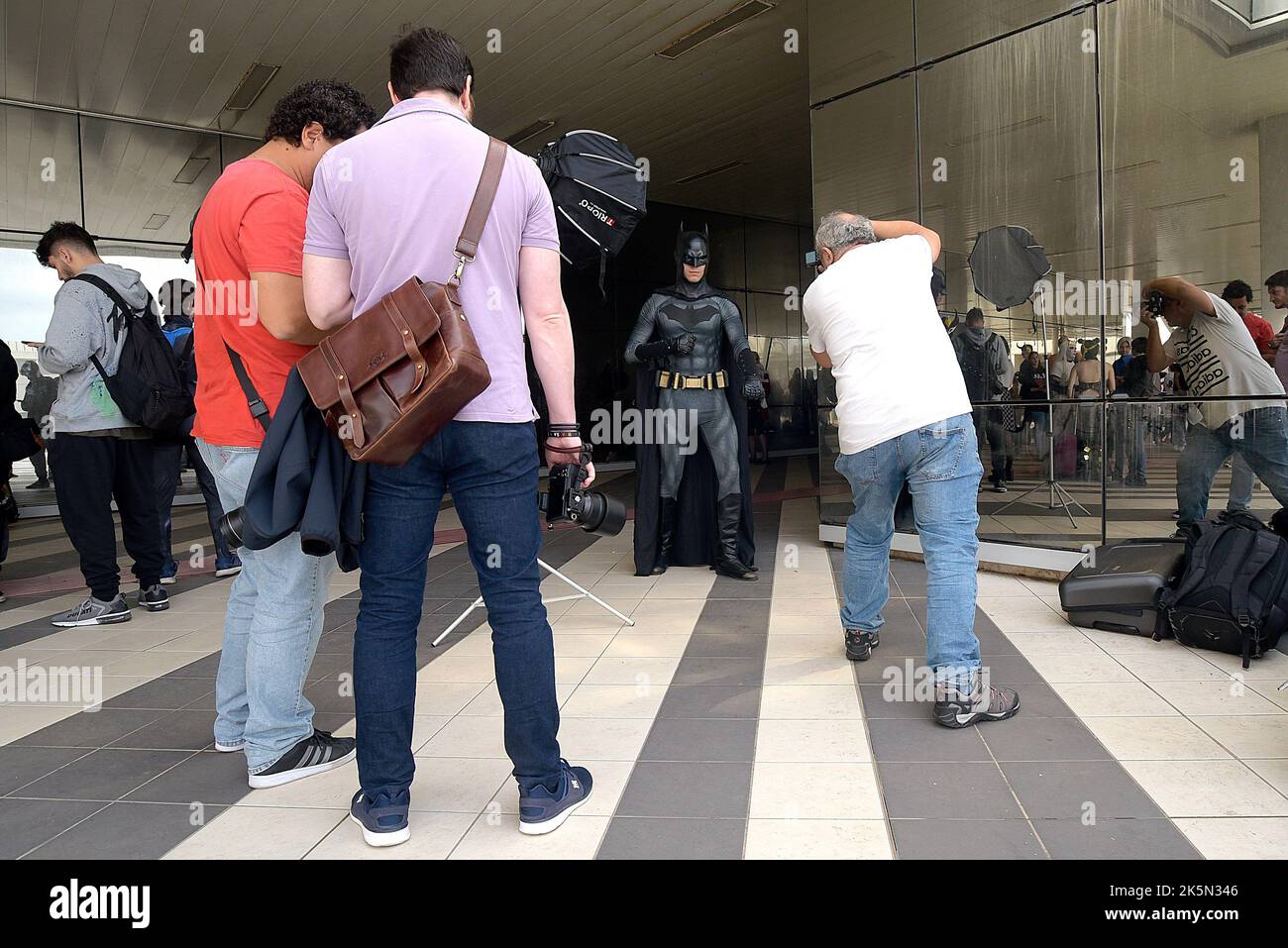 Rome, Italy. 09th Oct, 2022. A Batman cosplayer poses for photographers ...