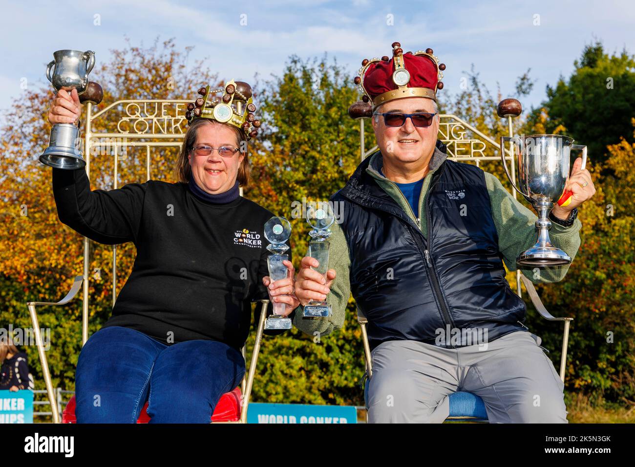Southwick, England. 9 October, 2022. King and Queen Conker are crowned ...
