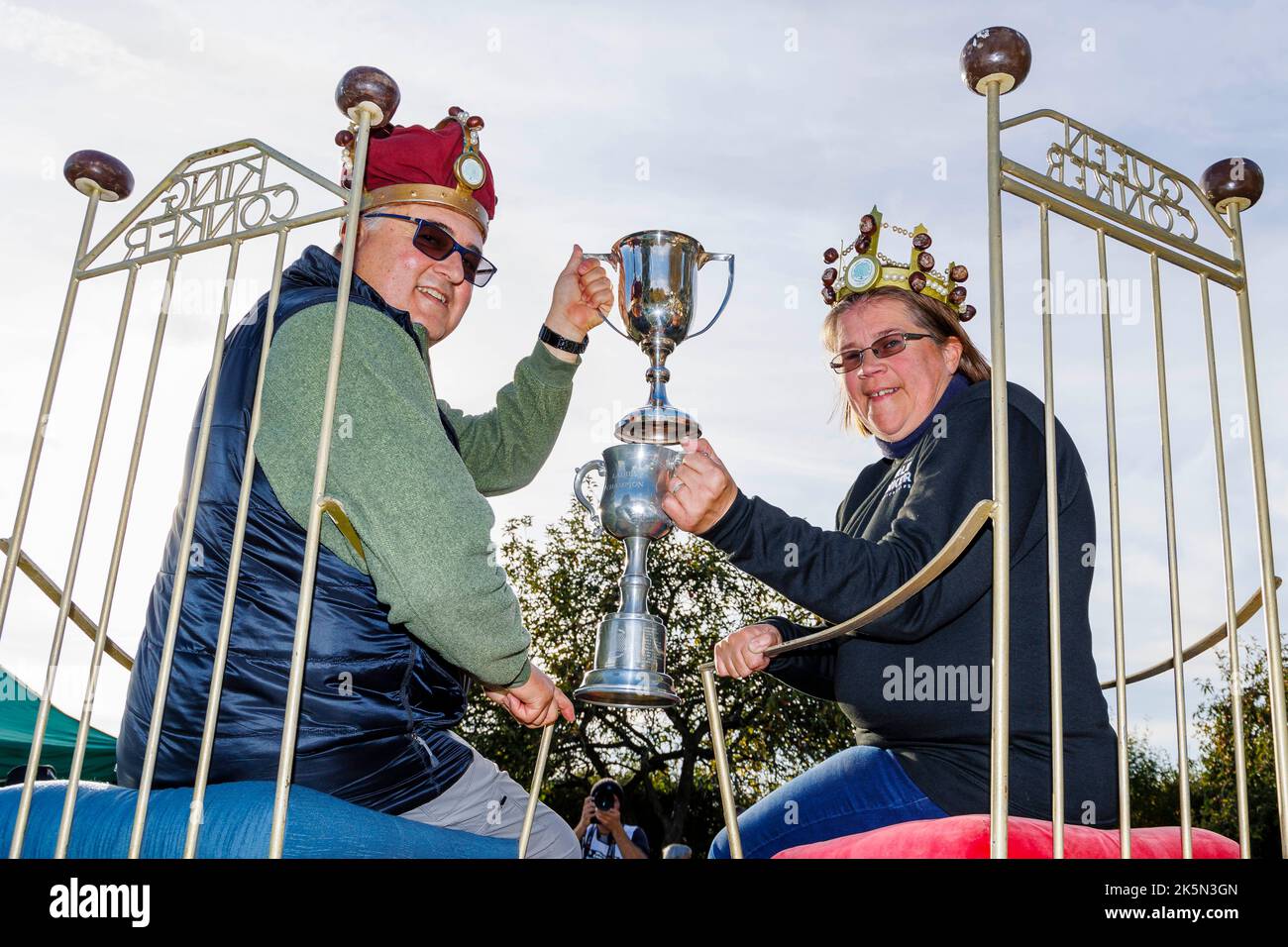 Southwick, England. 9 October, 2022. King and Queen Conker are crowned ...
