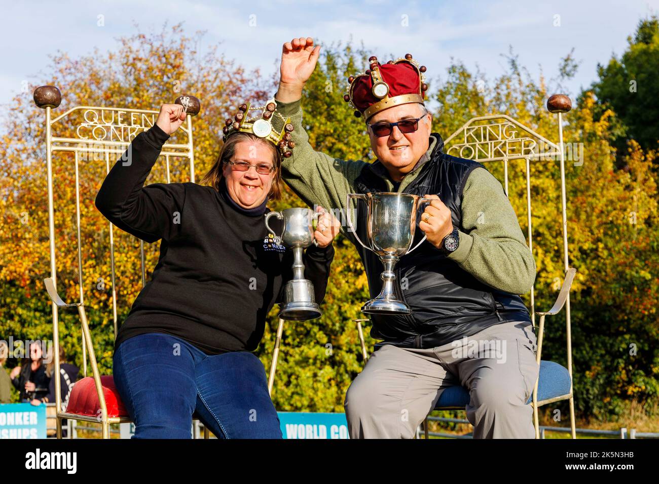 Southwick, England. 9 October, 2022. King and Queen Conker are crowned ...