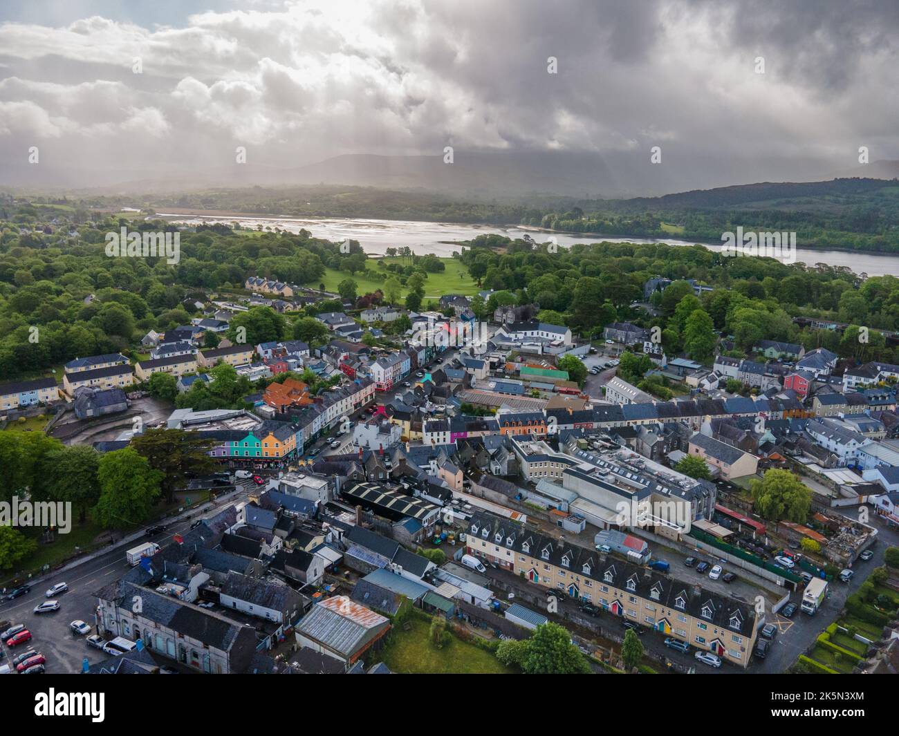 Ireland, County Kerry, Kenmare - 05 13 2022 - Kenmare, Ireland, areal ...