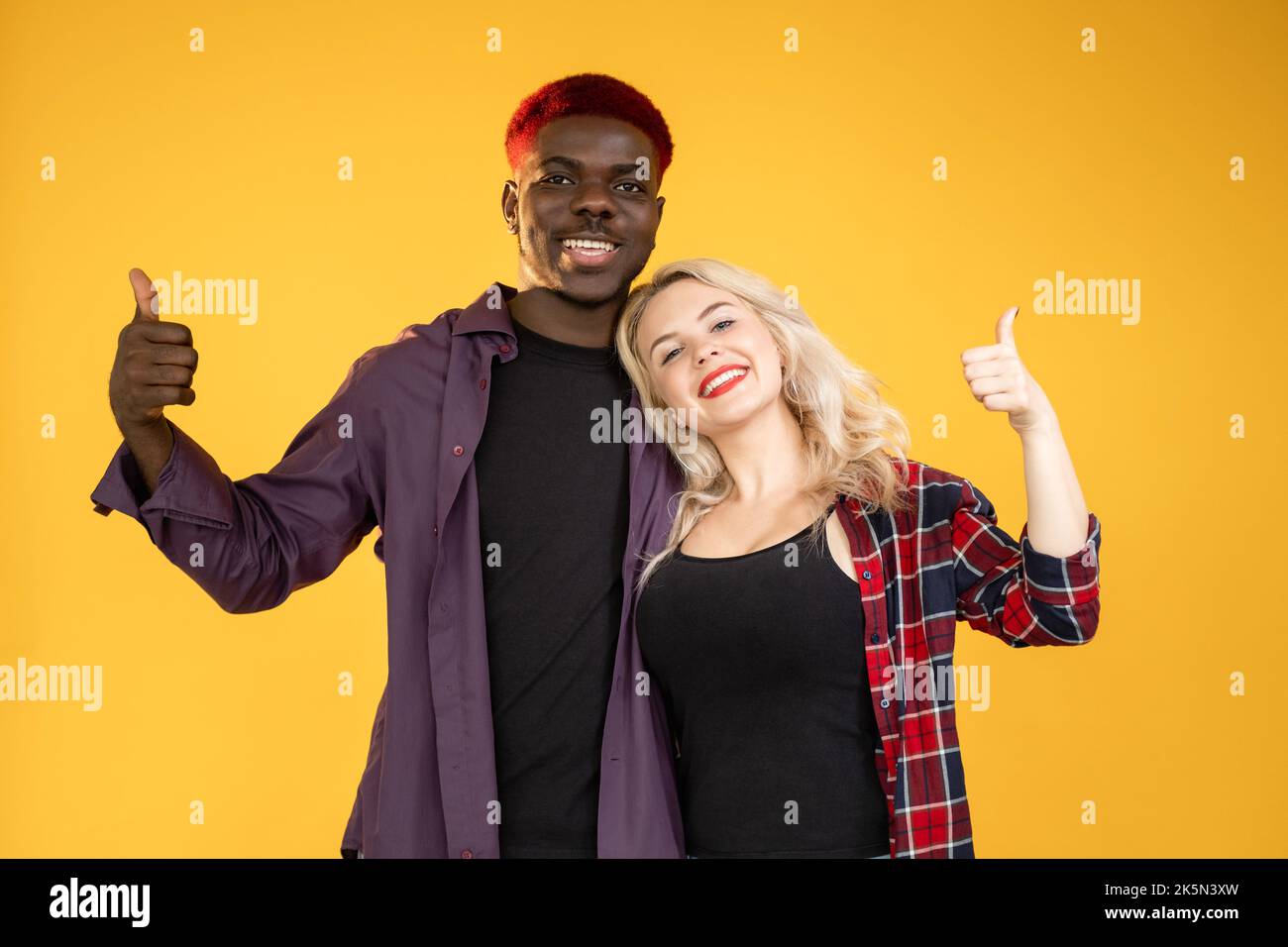 Thumbs up sign. Racial equality. Multiracial diversity. Interracial ...