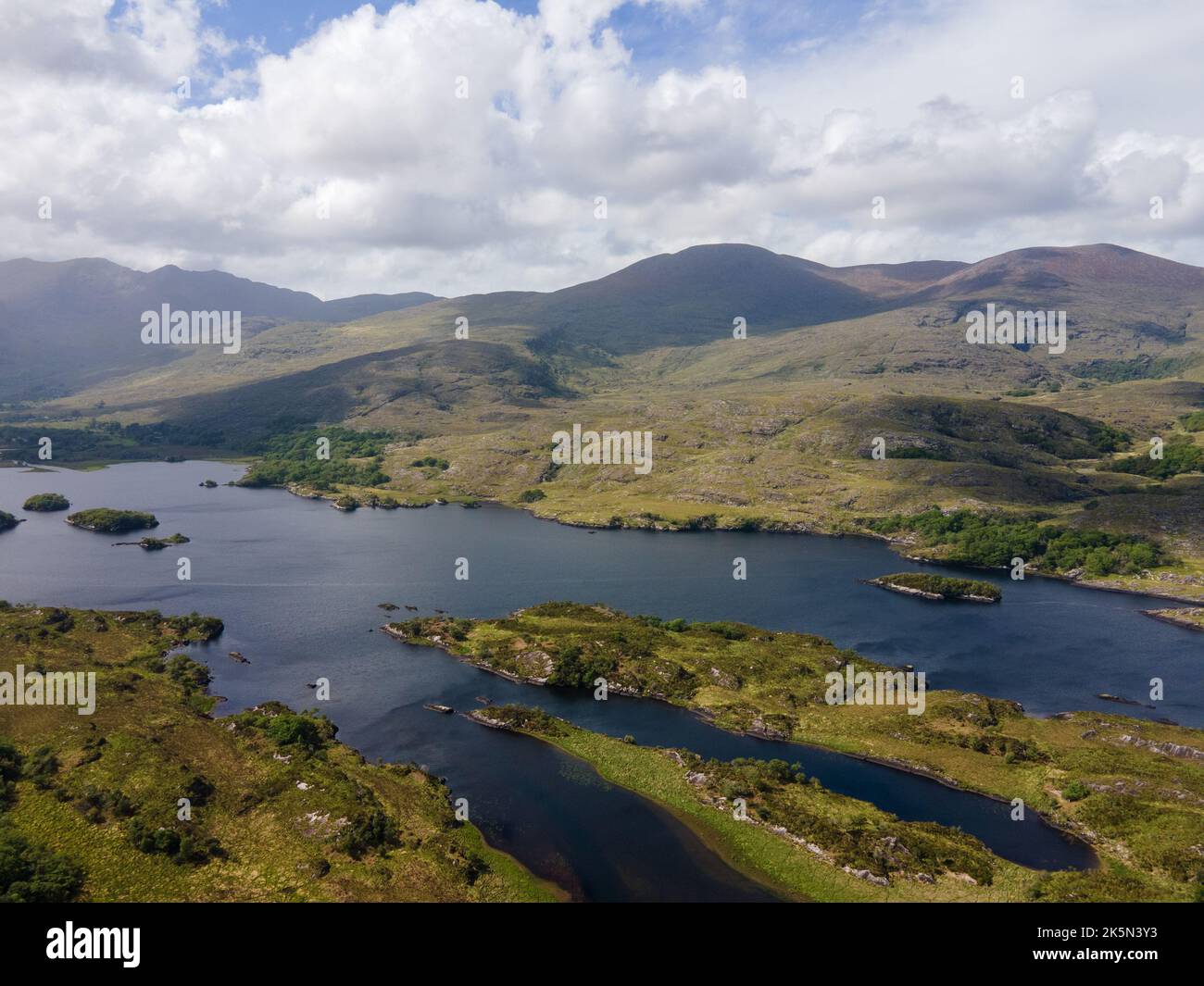 Ireland, County Kerry. Ladies View, spectacular viewpoint over the Ring ...