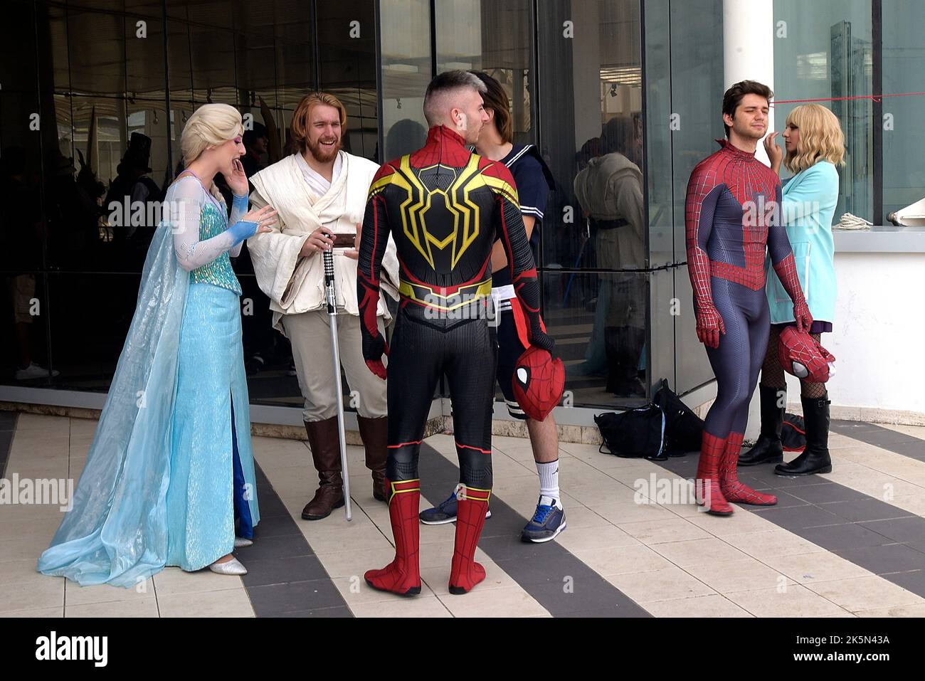 Cosplayers seen during the 29th edition of Romics, an international ...