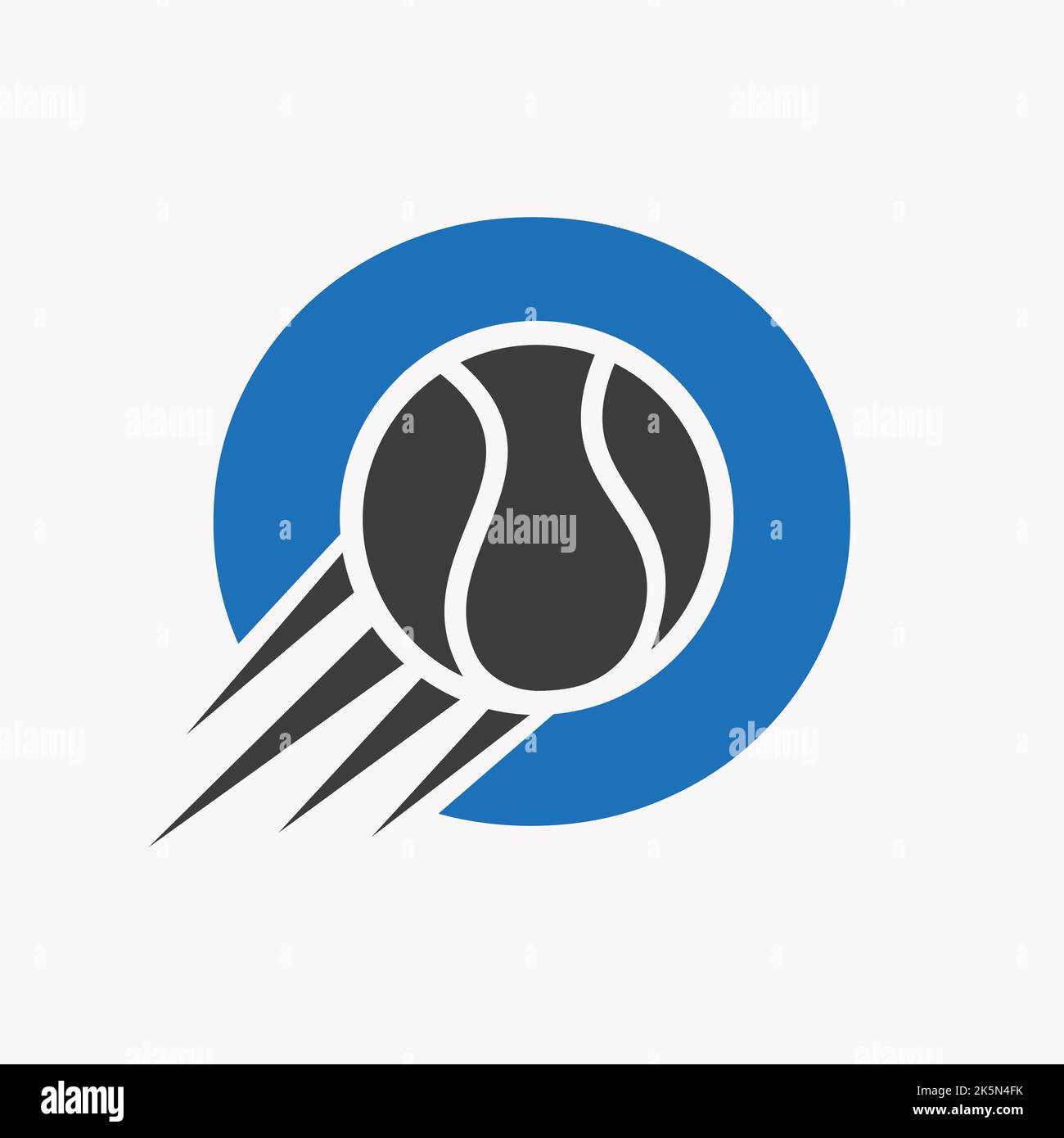 Initial Letter O Tennis Logo Concept With Moving Tennis Ball Icon ...