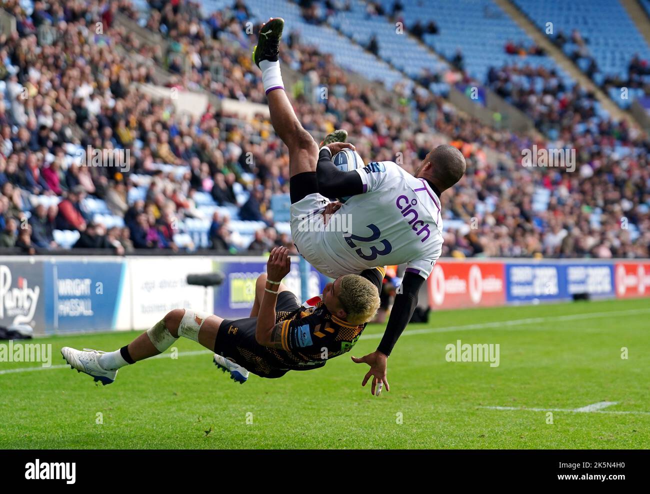 Gallagher premiership jacob umaga of wasps rugby hi-res stock ...