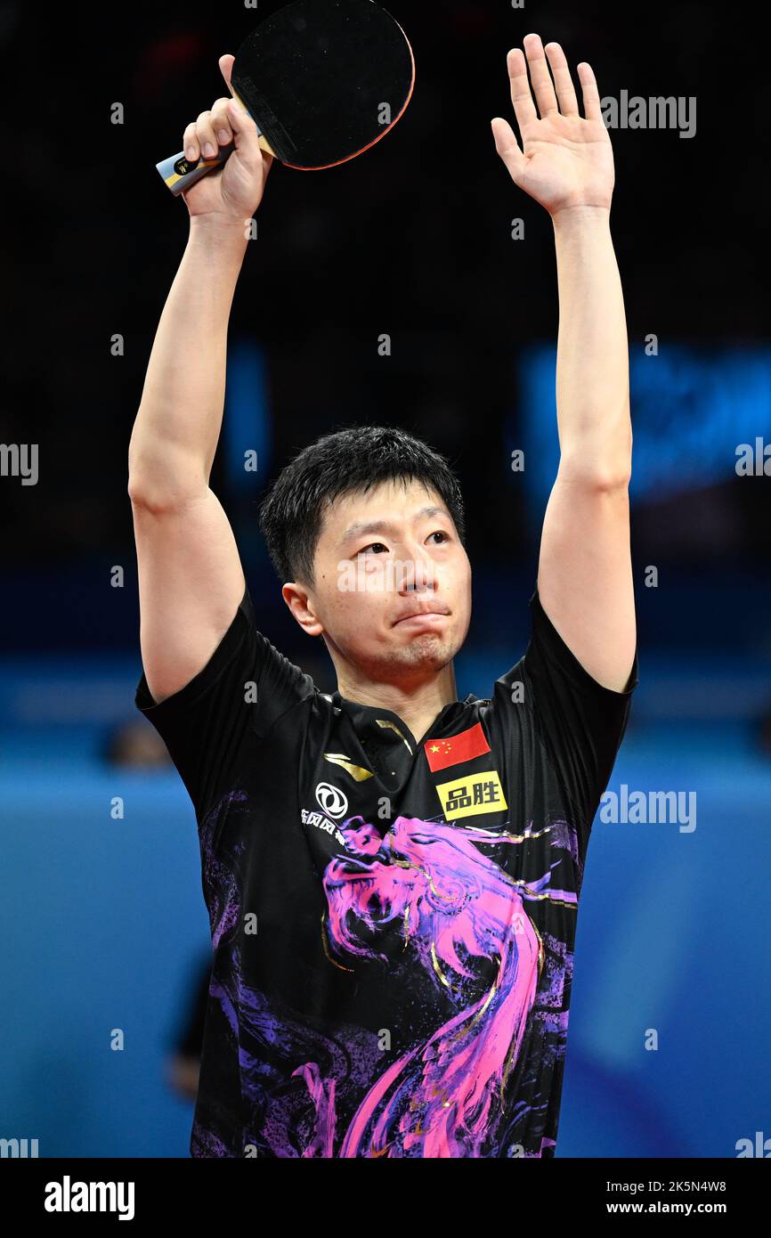 Chengdu, China's Sichuan Province. 9th Oct, 2022. Ma Long of China ...