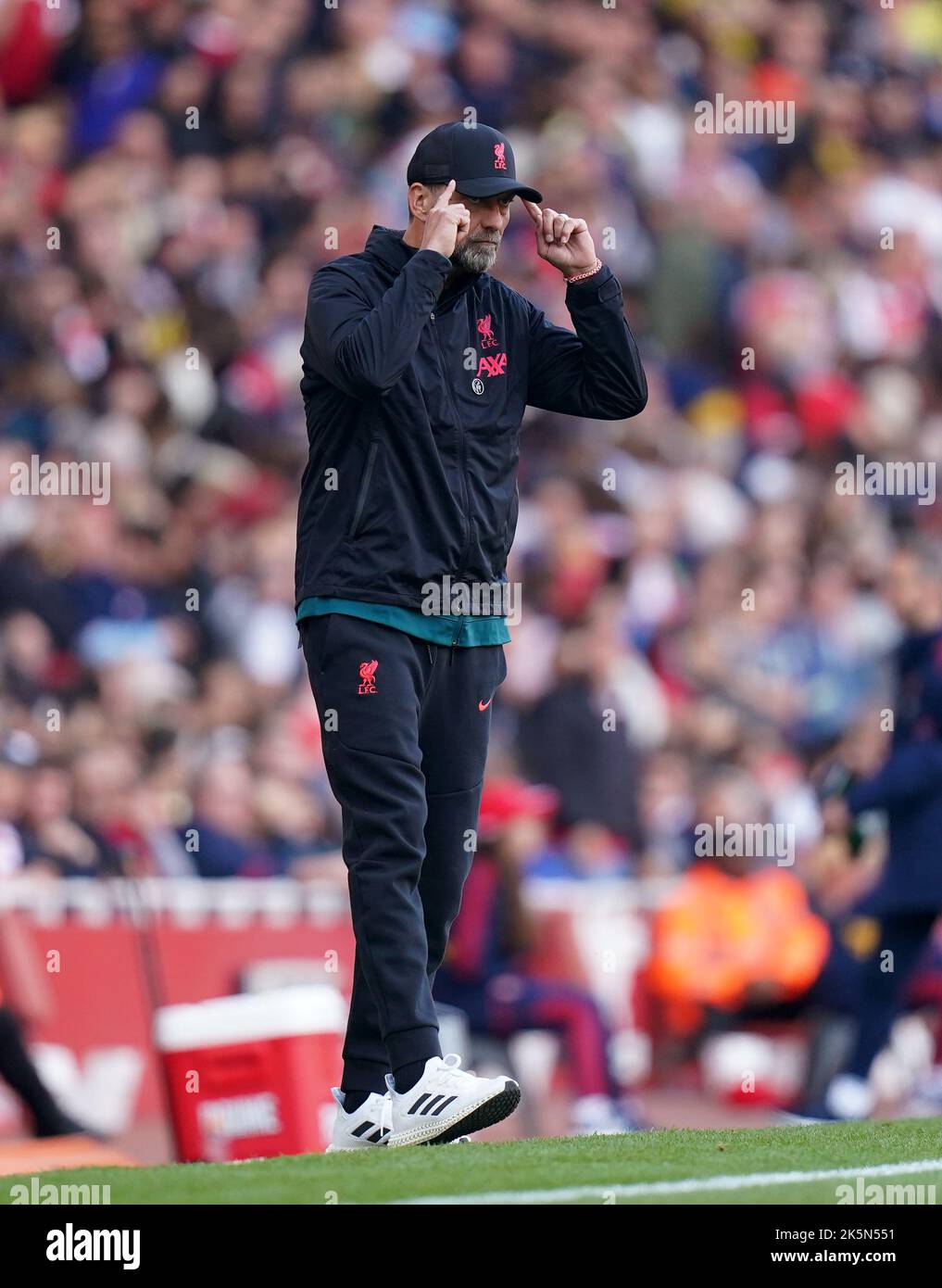 Liverpool manager Jurgen Klopp on the touchline during the Premier ...