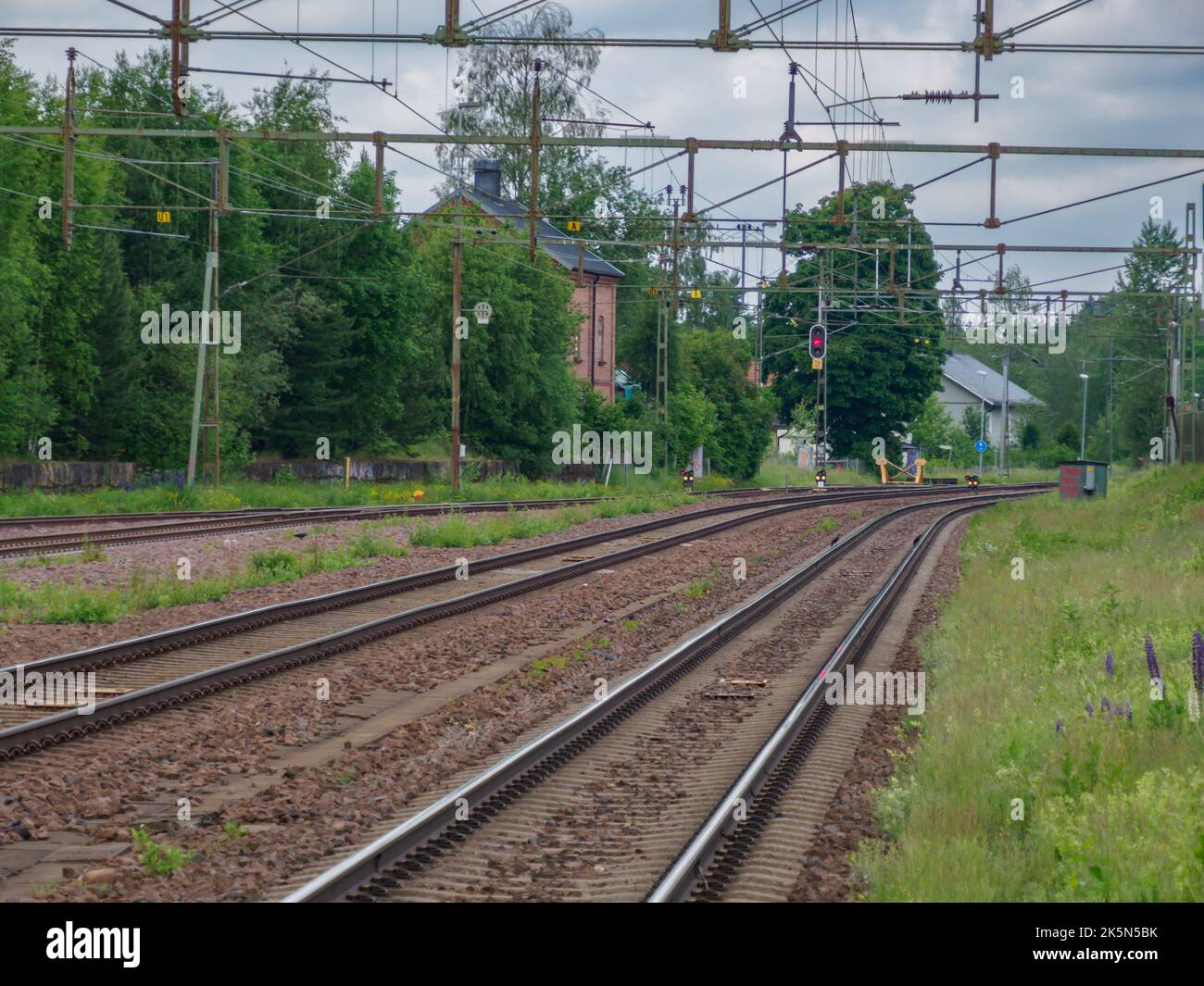 Charlottenberg, Sweden -June, 2021: Train station in Charlottenberg ...