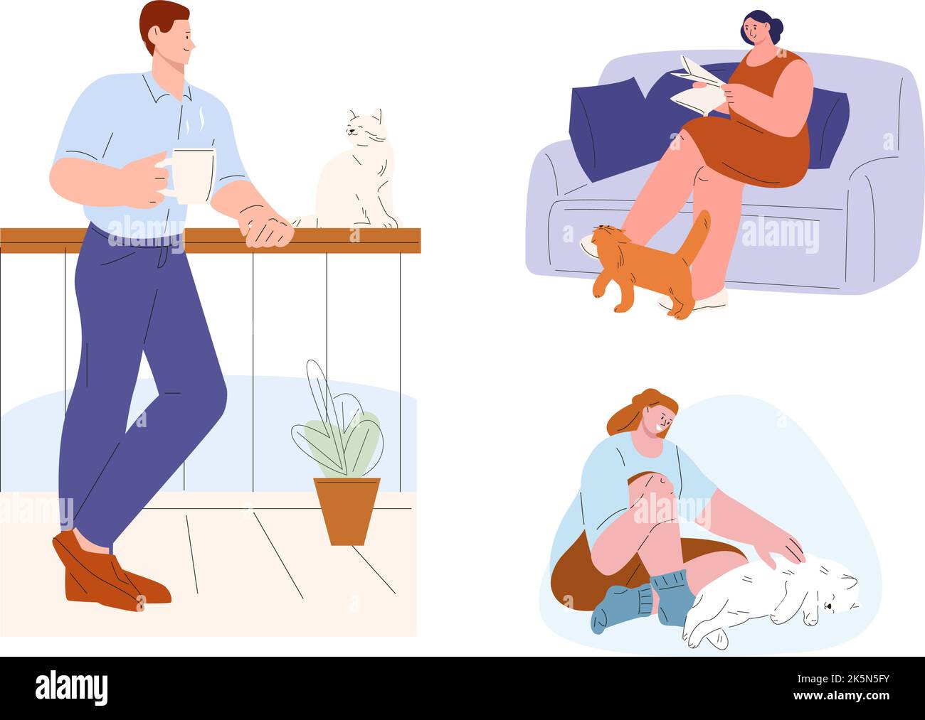 Cats and mental health Stock Vector Images - Alamy