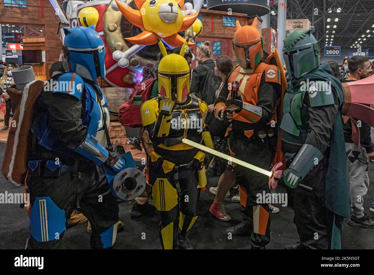NEW YORK, NEW YORK - OCTOBER 08: Cosplayers pose during New York Comic ...