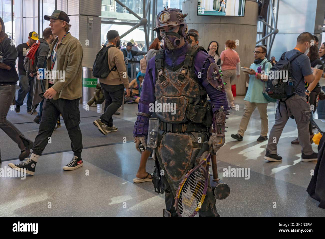 NEW YORK, NEW YORK - OCTOBER 08: A cosplayer poses during New York ...