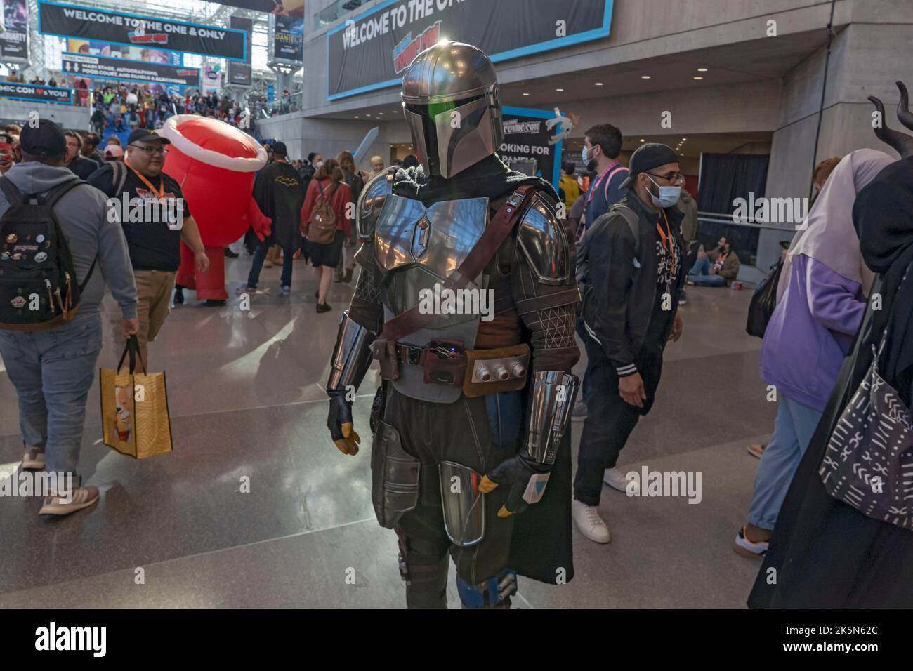 NEW YORK, NEW YORK - OCTOBER 08: A cosplayer poses during New York ...