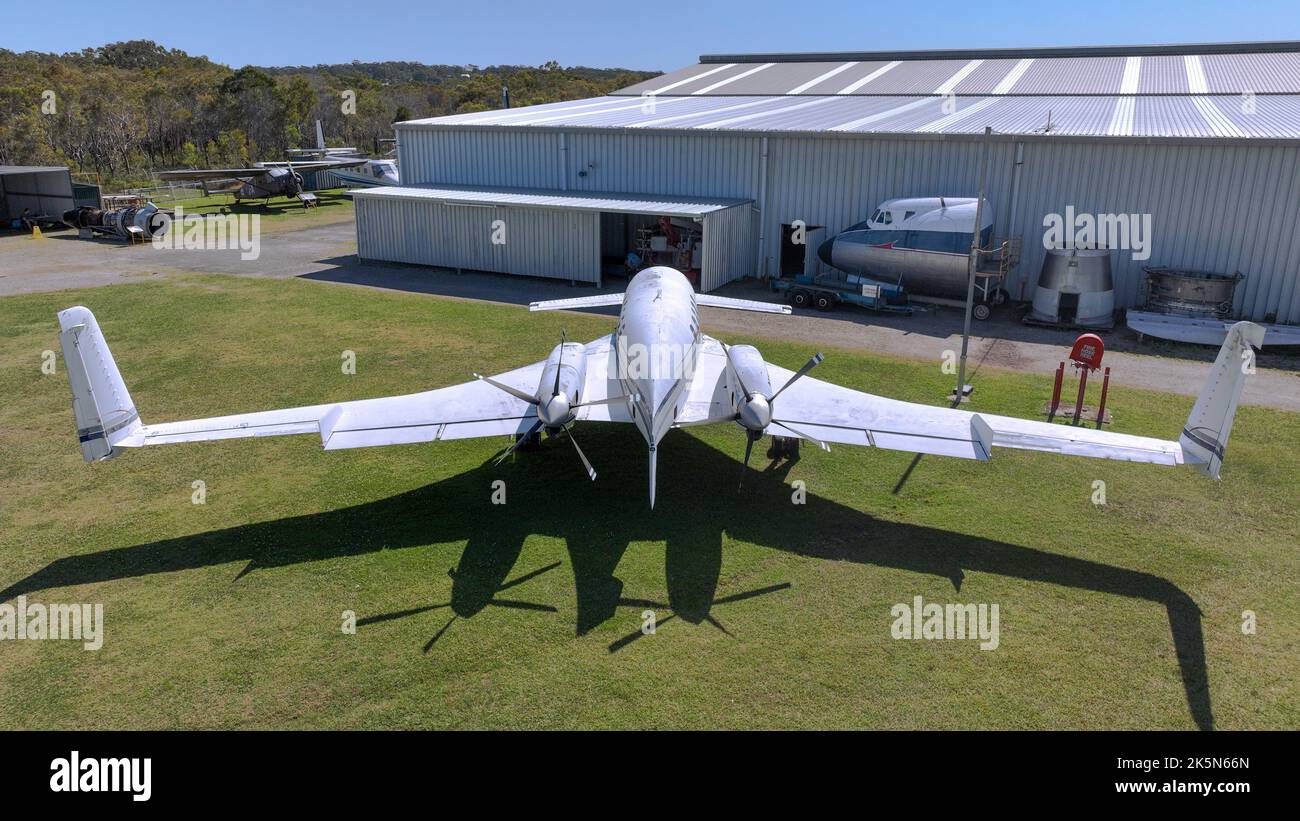 An old passenger aircraft called the Starship on display at the ...