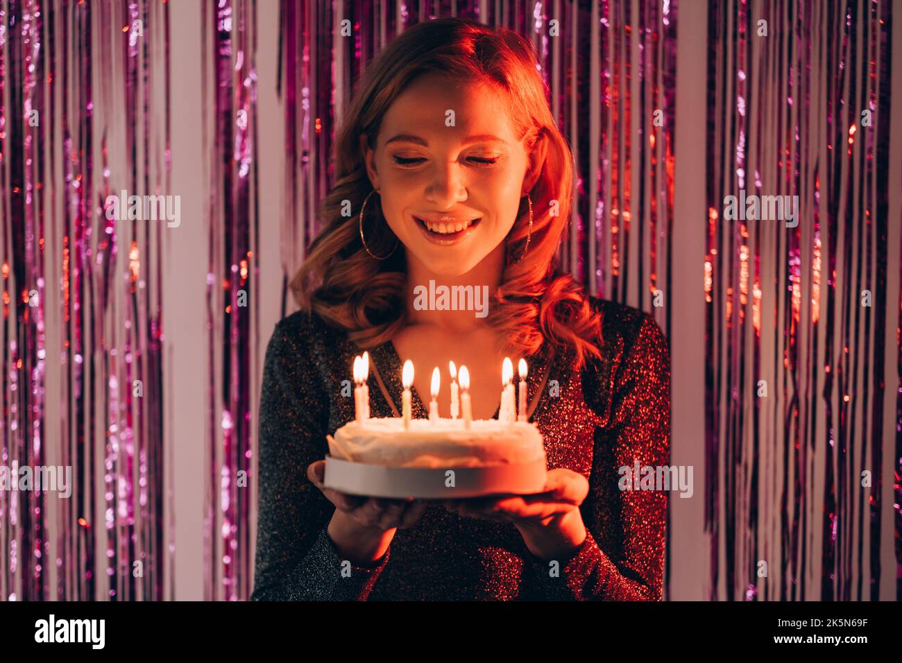 birthday event happy festive woman holiday wish Stock Photo - Alamy