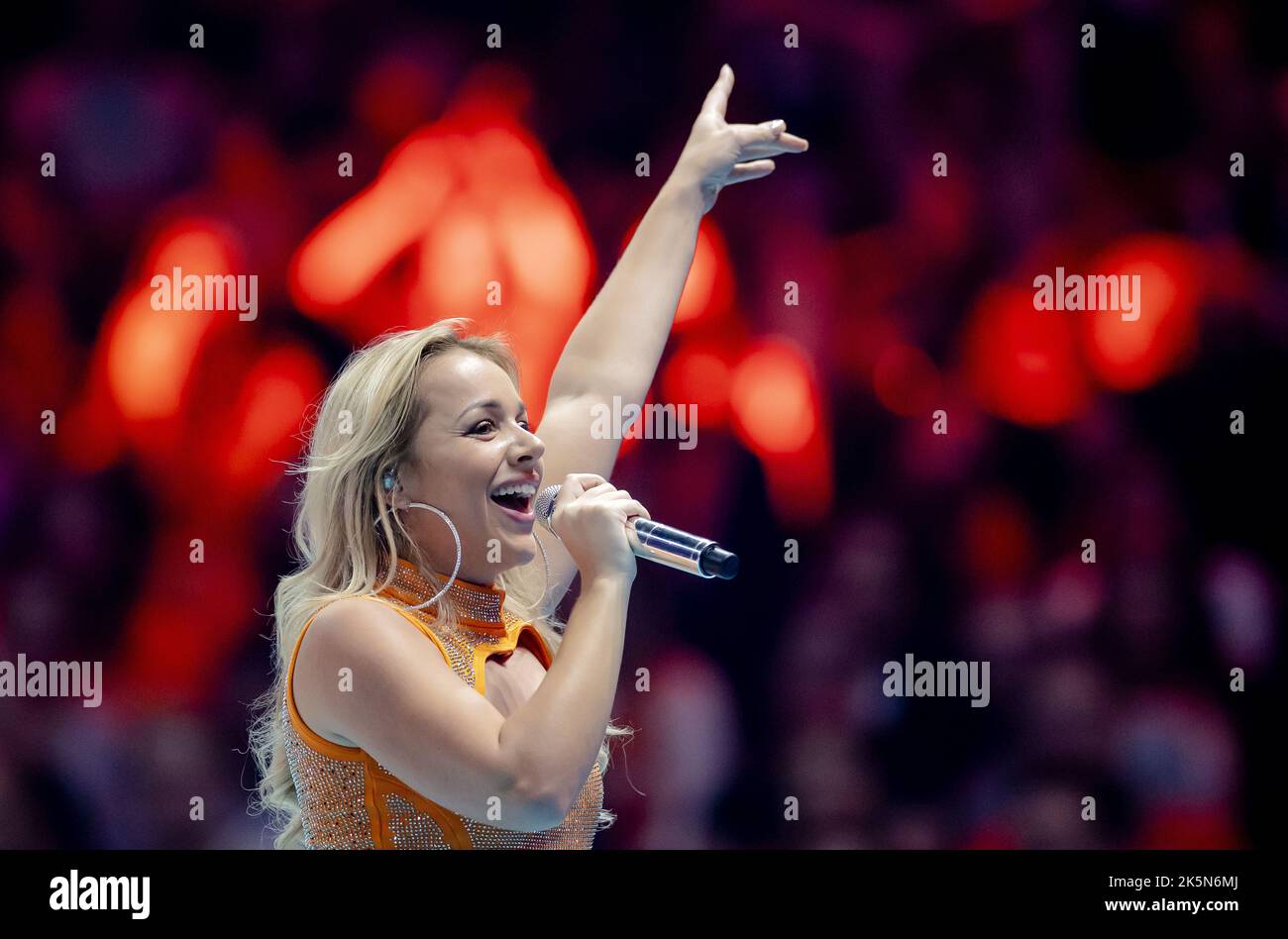 ROTTERDAM - Emma Heesters performs during the Volleyball World Cup in ...
