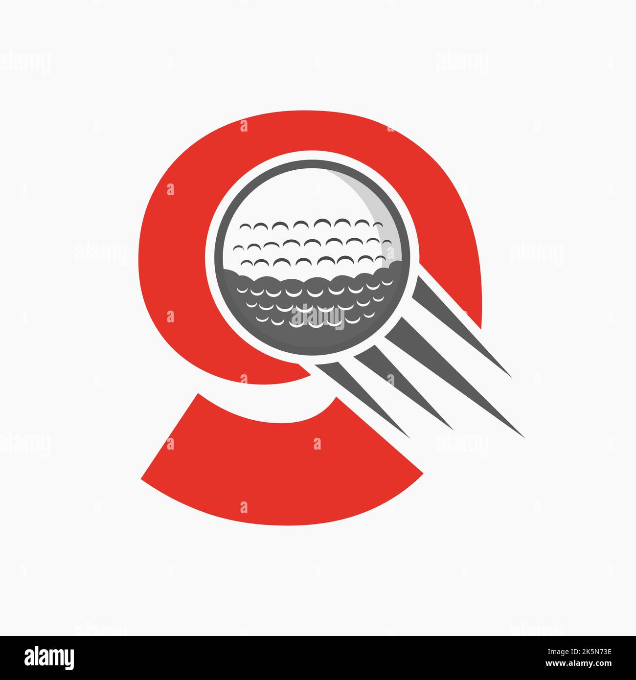 Letter 9 Golf Logo Concept With Moving Golf Ball Icon. Hockey Sports ...