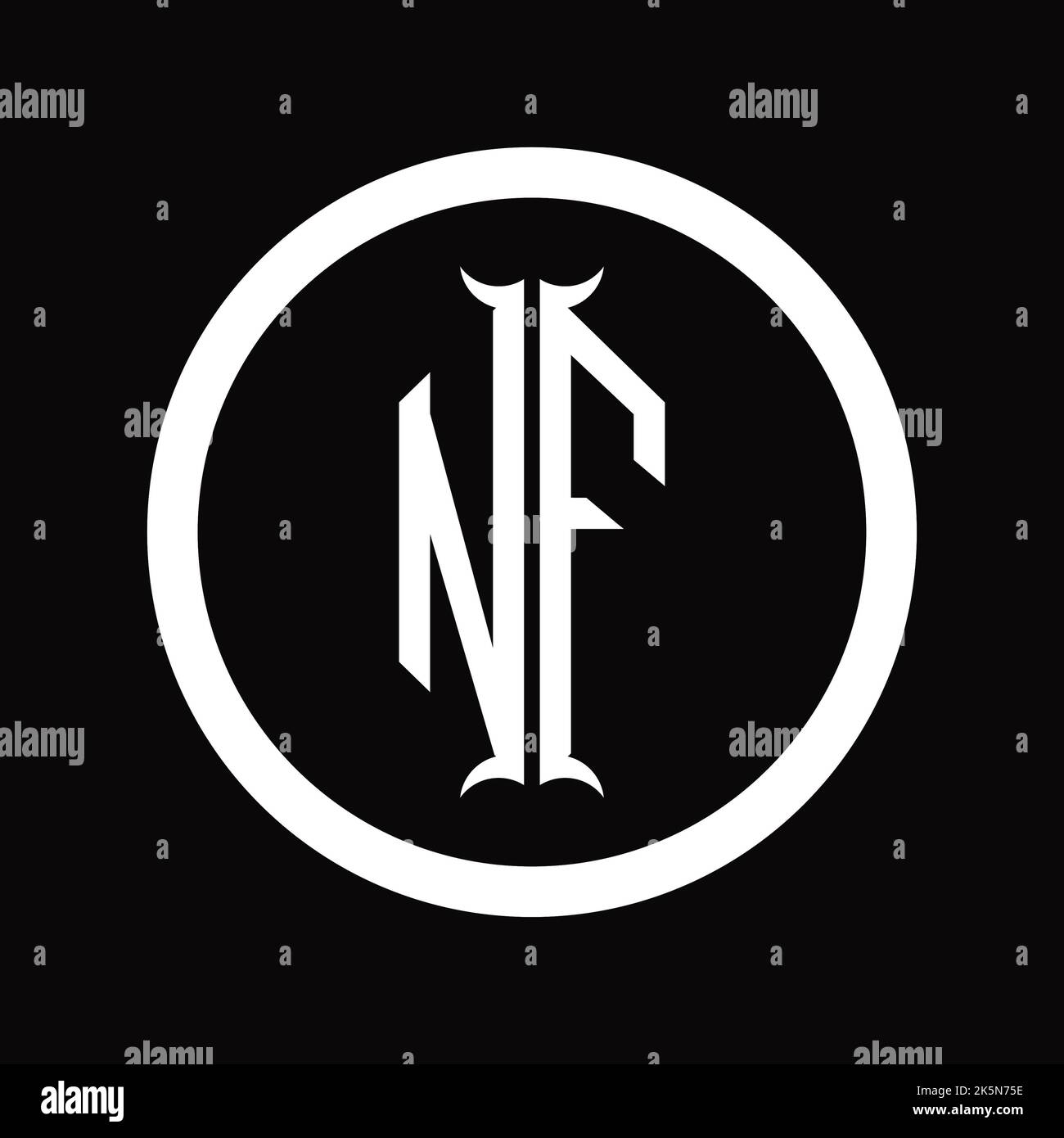 FN Logo monogram letter with hexagon horn shape design template Stock ... FN Logo monogram letter with hexagon horn shape design template Stock ...