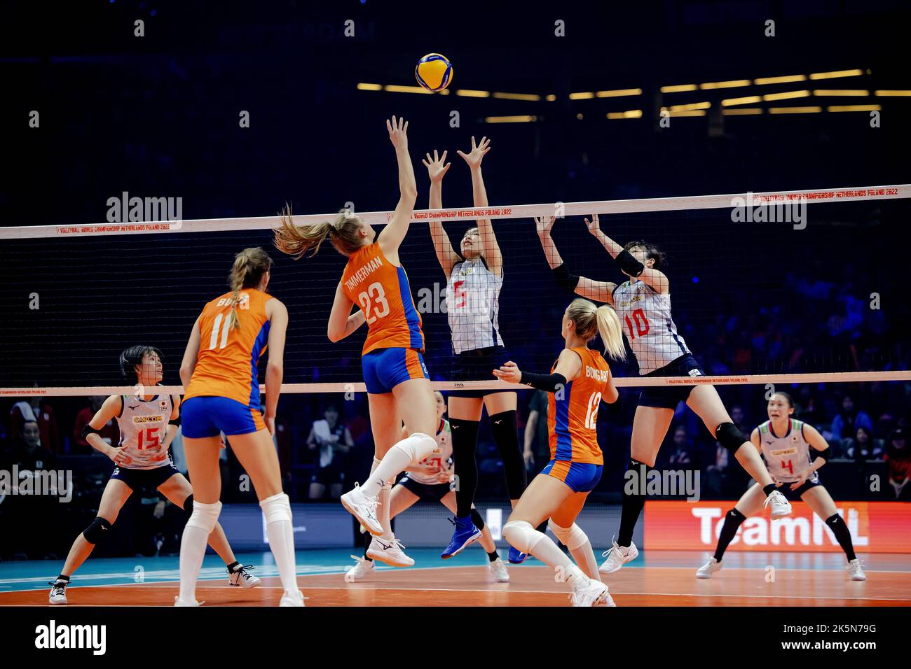 ROTTERDAM - Eline Timmerman of the Netherlands in action against Haruyo ...