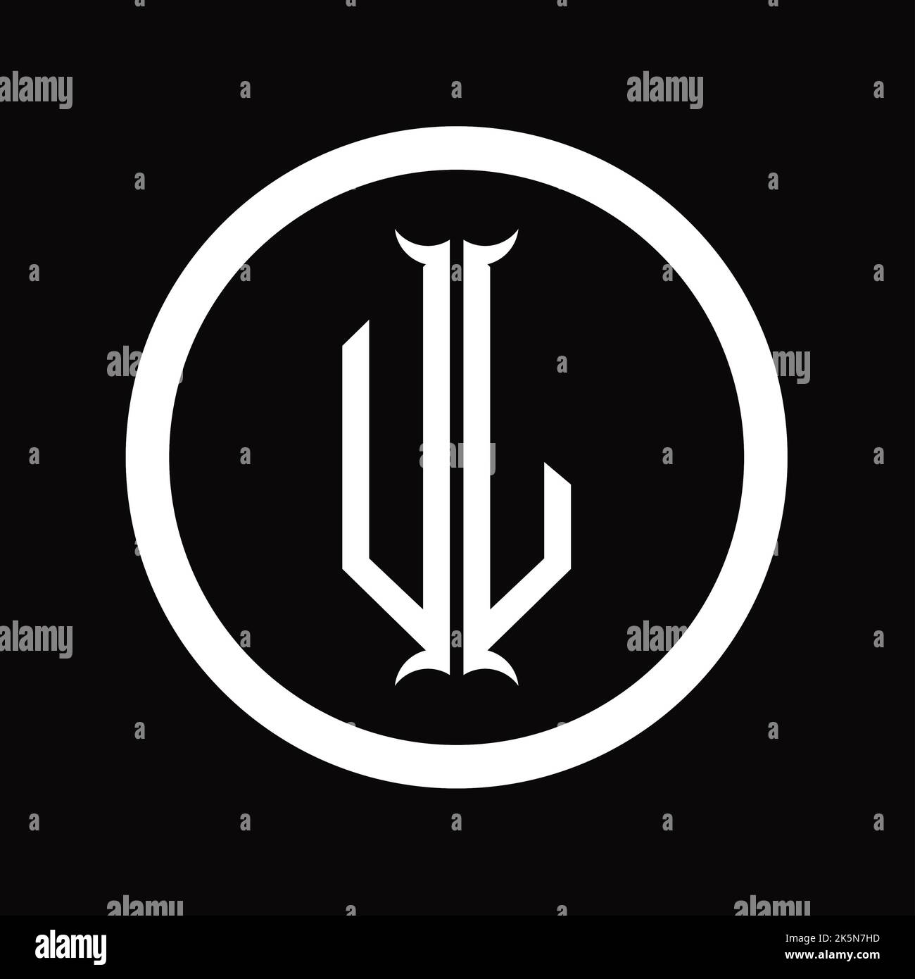 LU Logo monogram letter with hexagon horn shape design template Stock ...