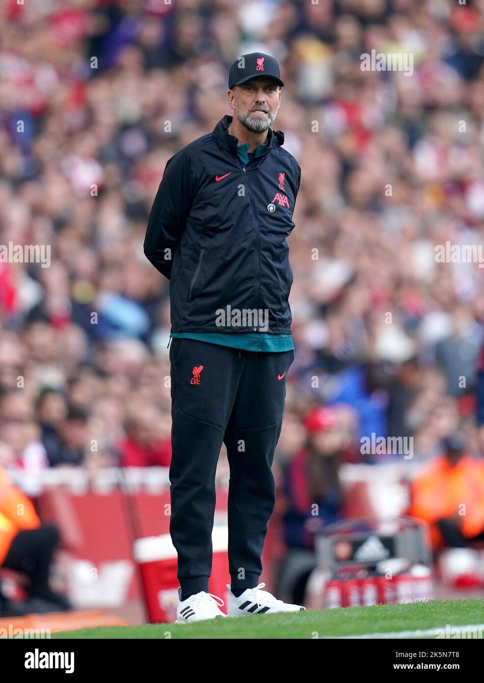 Liverpool manager Jurgen Klopp on the touchline during the Premier ...