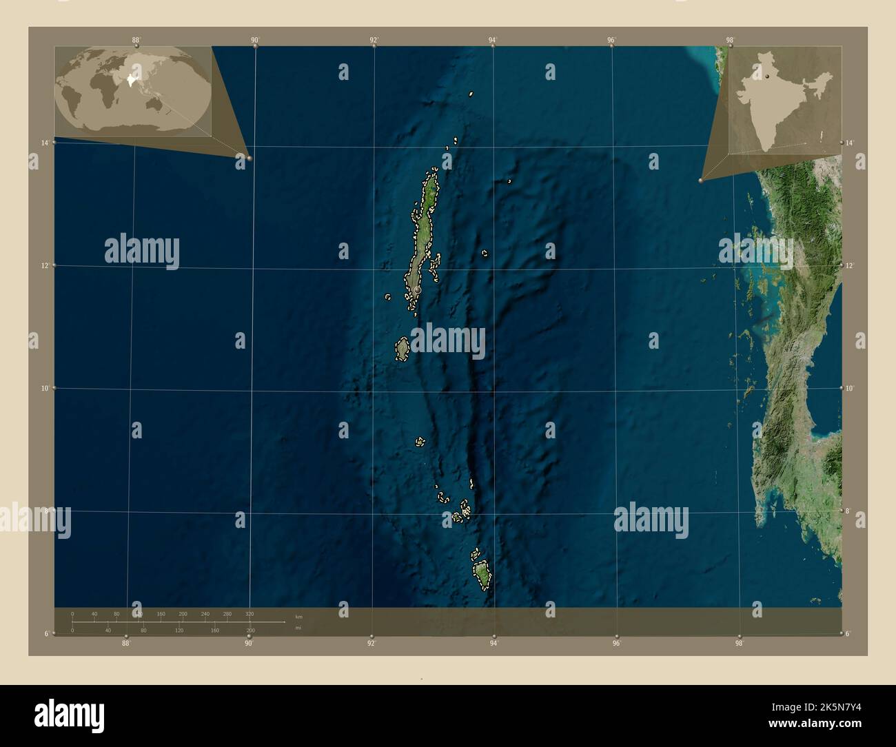 Andaman and Nicobar, union territory of India. High resolution ...