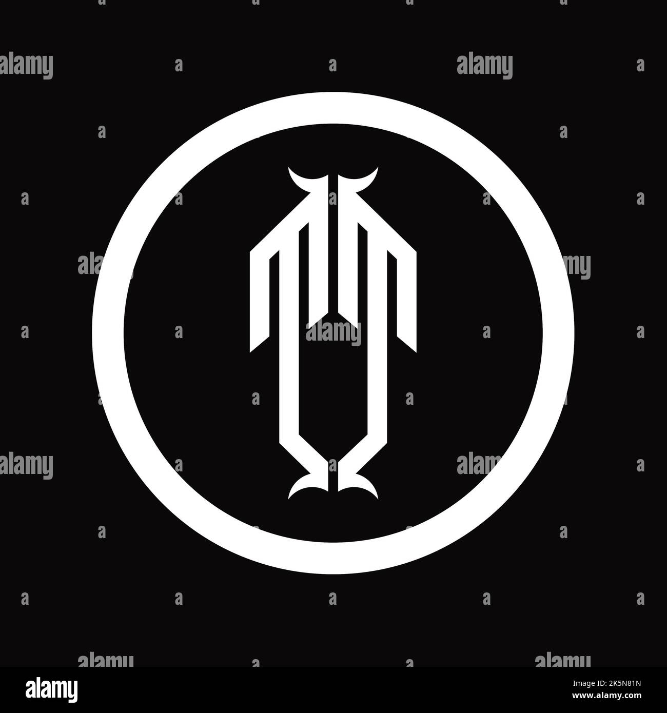 TT Logo monogram letter with hexagon horn shape design template Stock ...