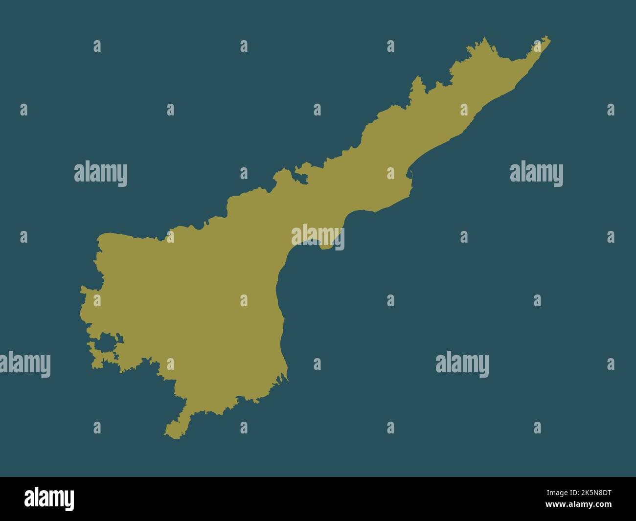 Andhra Pradesh, state of India. Solid color shape Stock Photo - Alamy