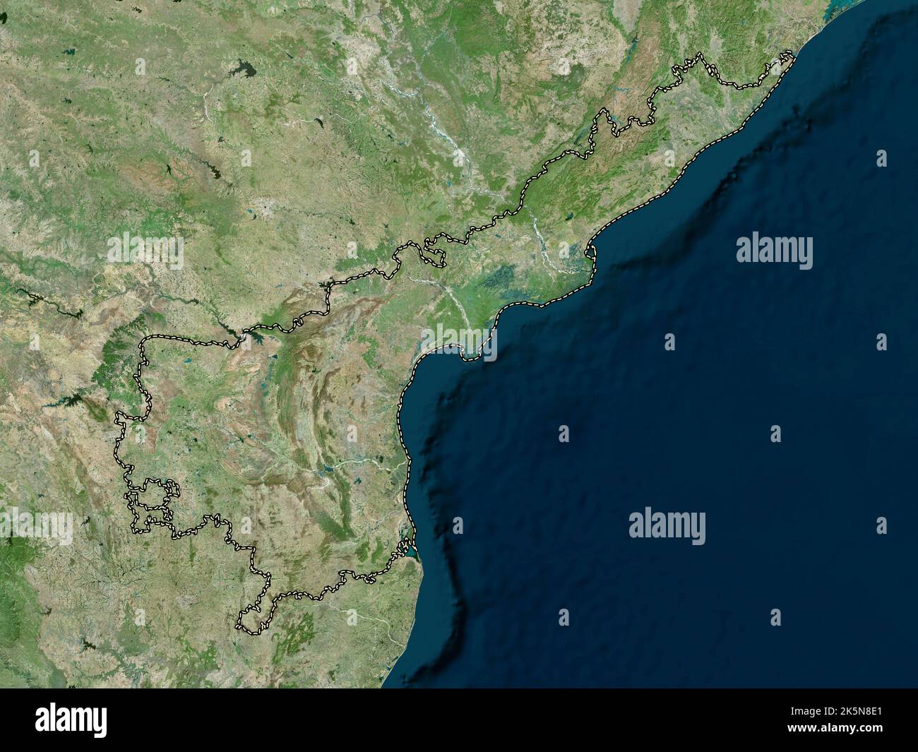 Andhra Pradesh, state of India. High resolution satellite map Stock ...