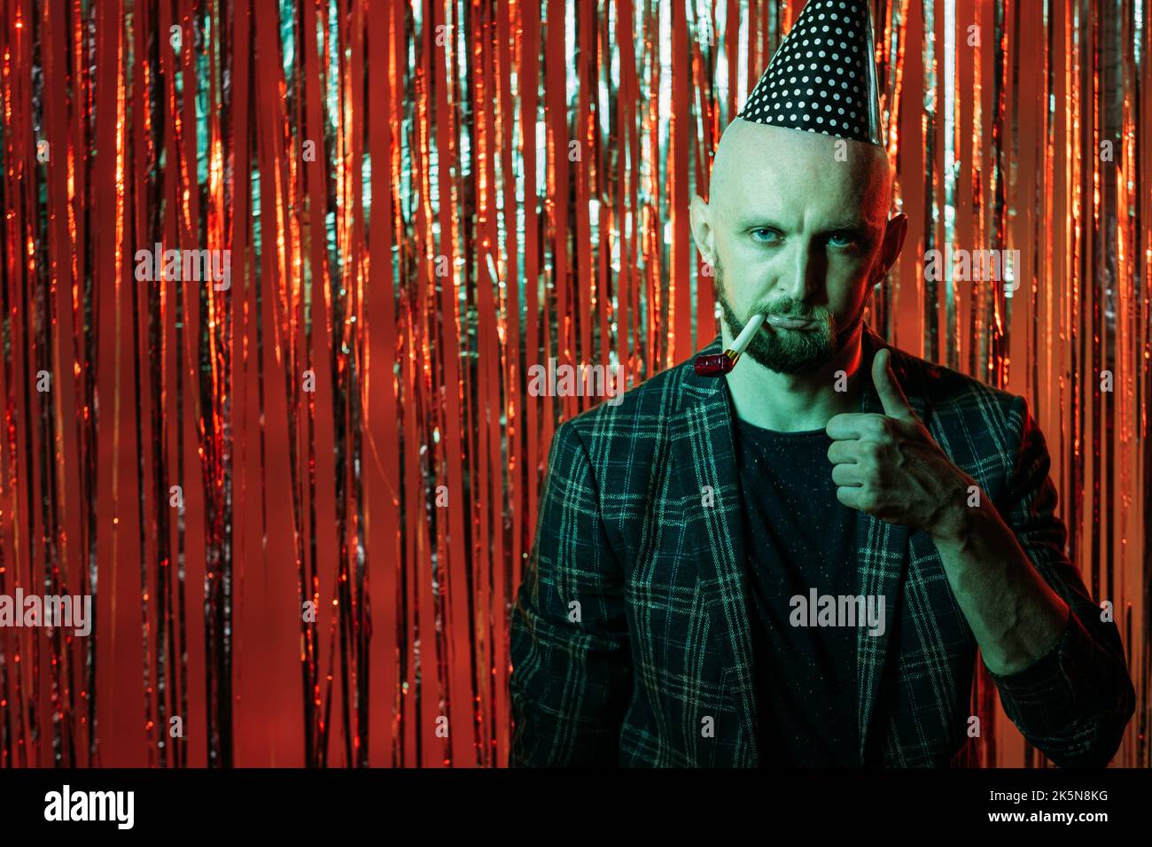 birthday party bored man bad holiday celebration Stock Photo - Alamy