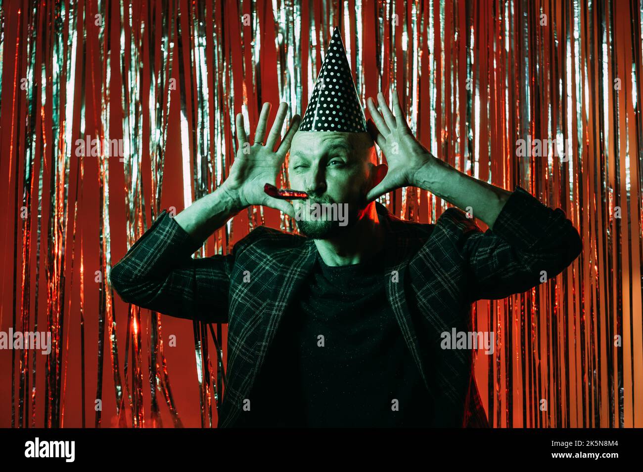 birthday fun silly man holiday joy funny congrats Stock Photo - Alamy