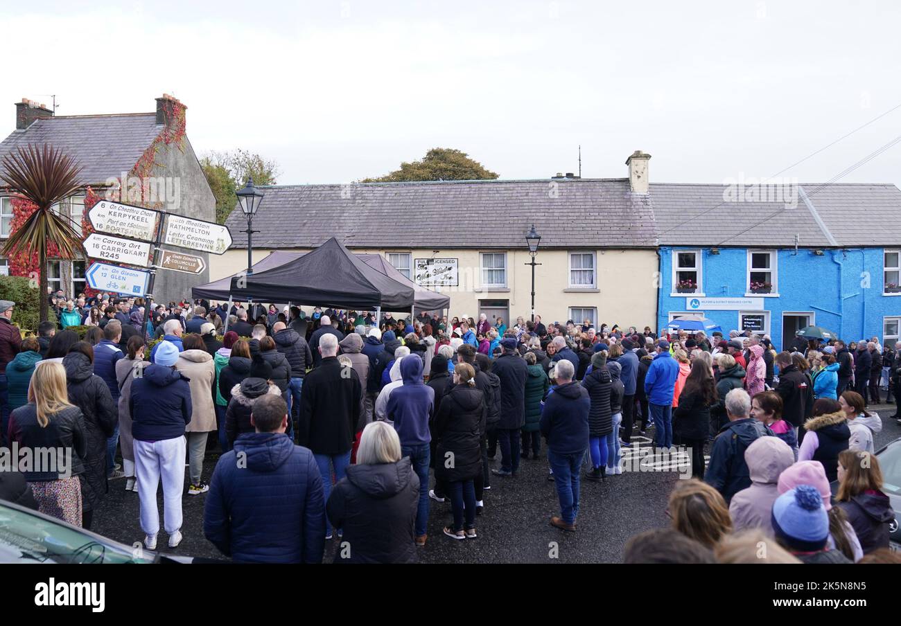 People at a vigil in Milford, Co Donegal for the victims of the ...