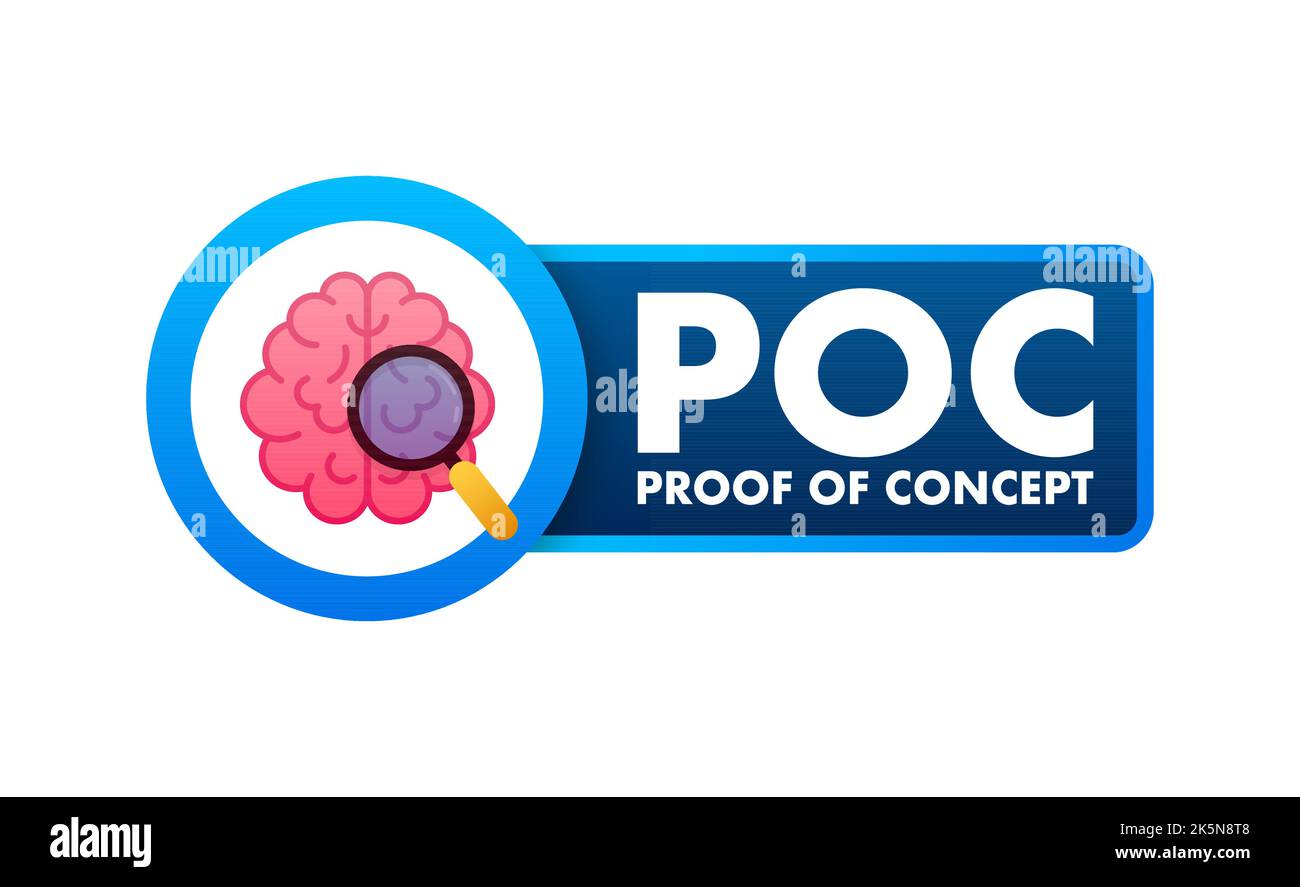 POC - Proof of Concept acronym banner. Business plan. Vector stock ...