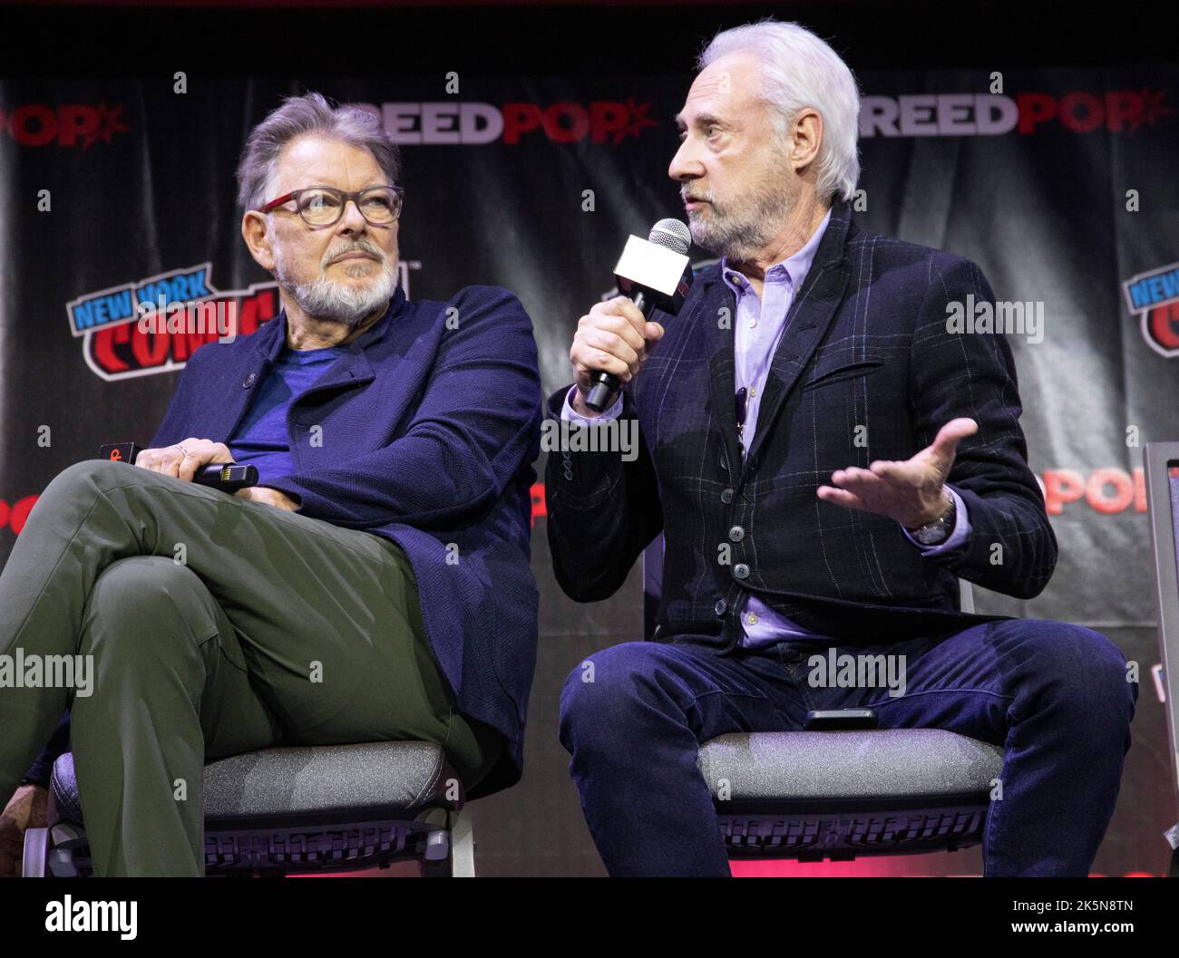 New York, USA. 08th Oct, 2022. Cast members from Paramount Plus's Syar ...